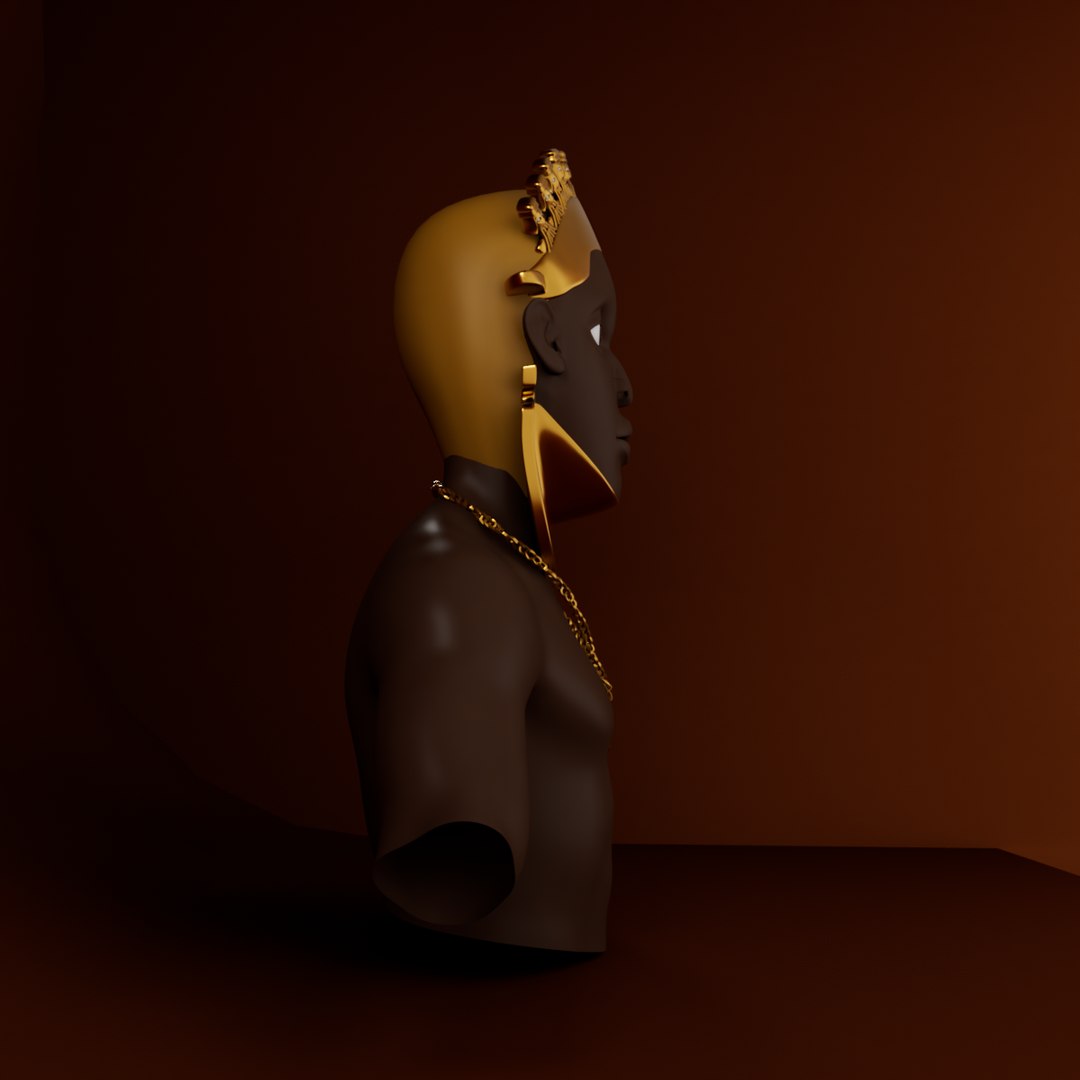 BENIN STATUE REFINE 3D model - TurboSquid 1967227