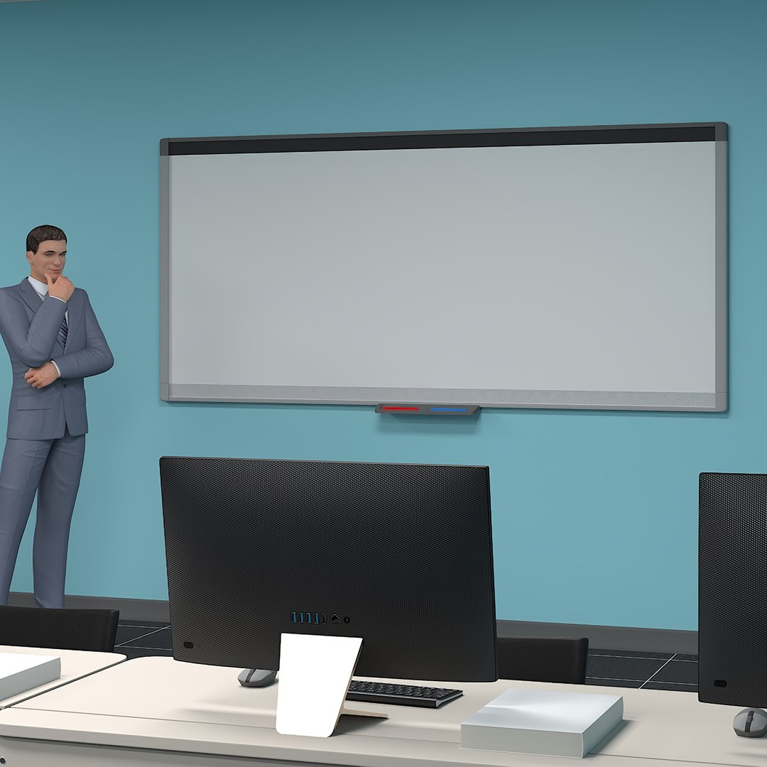 Office Whiteboard 3D Model - TurboSquid 2368975