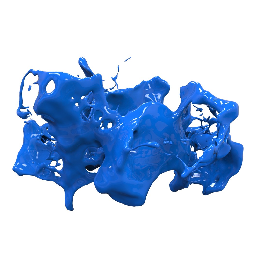 Splash Paint Set 3d Model