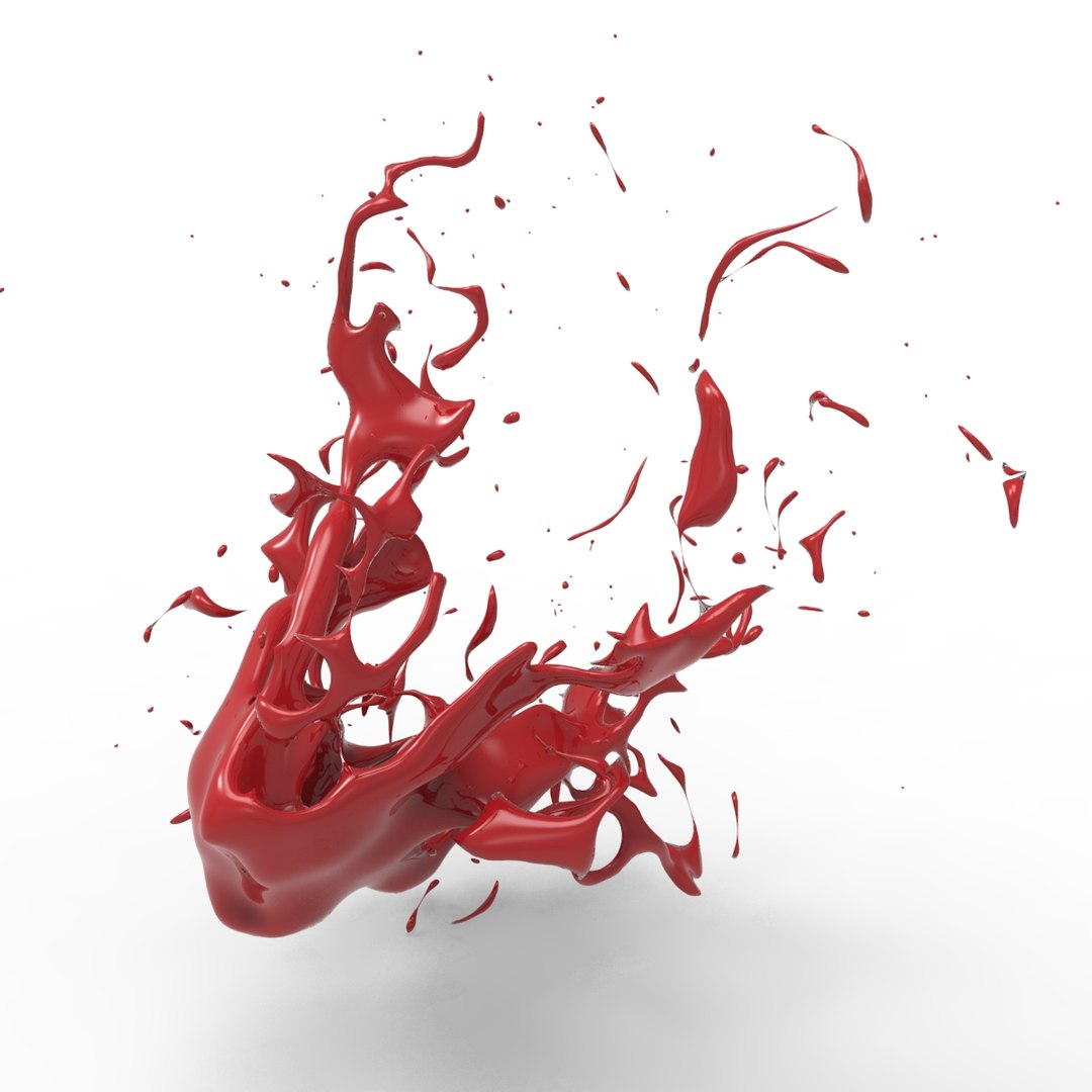 Splash Paint Set 3d Model