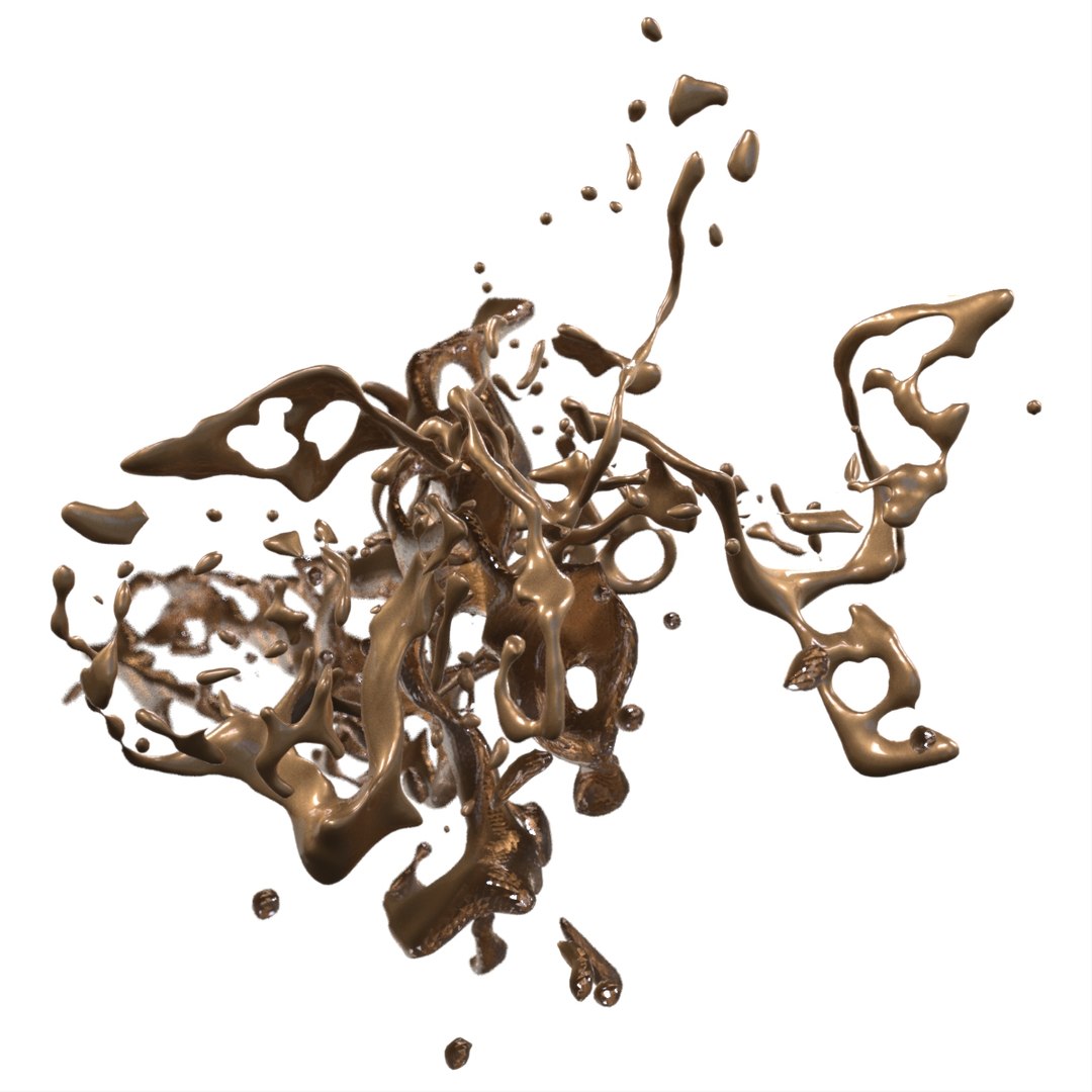 Splash Paint Set 3d Model