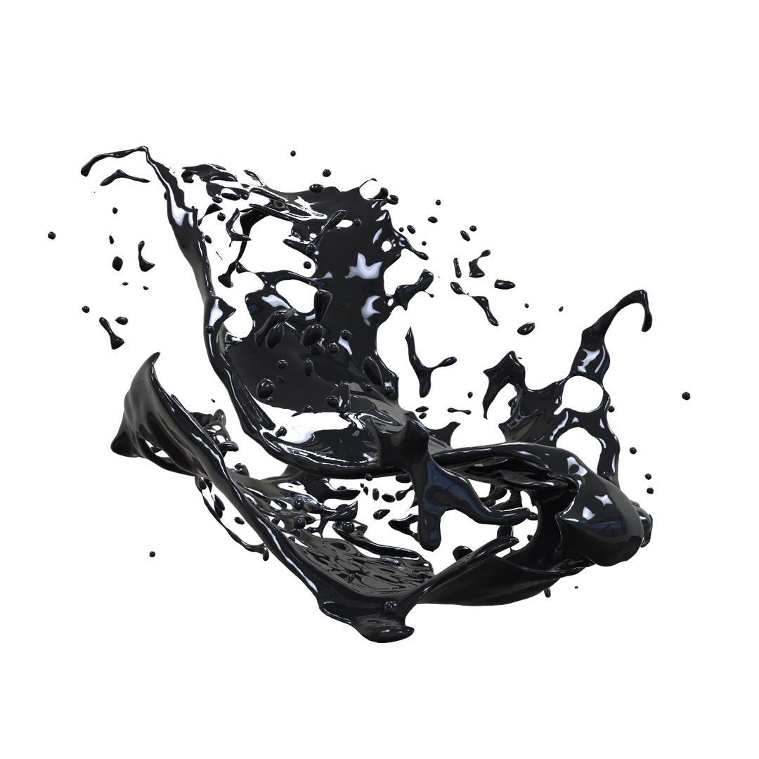 Splash Paint Set 3d Model