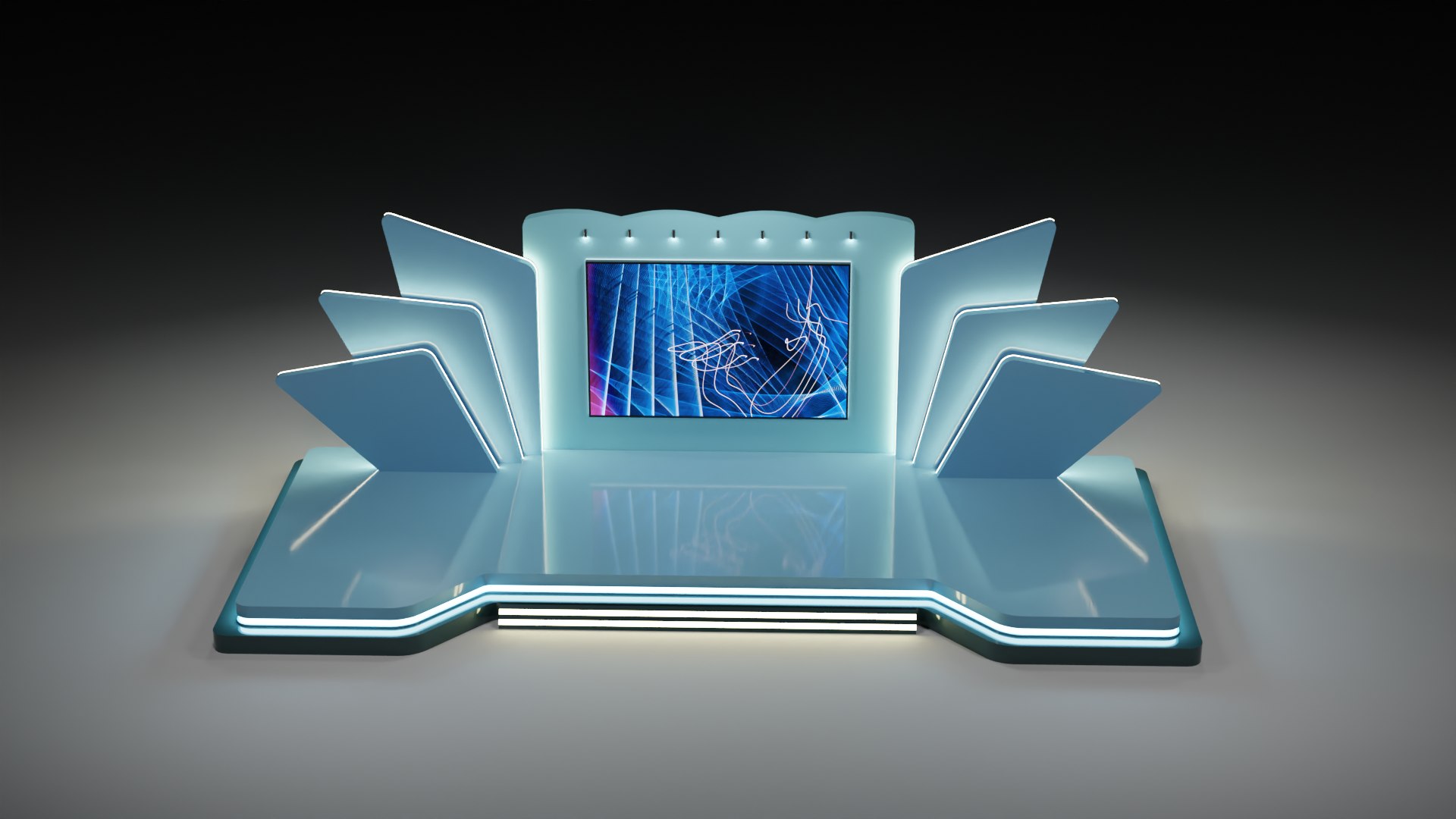 3D Entertainment Concert Or Corporate Event Stage With Light ...