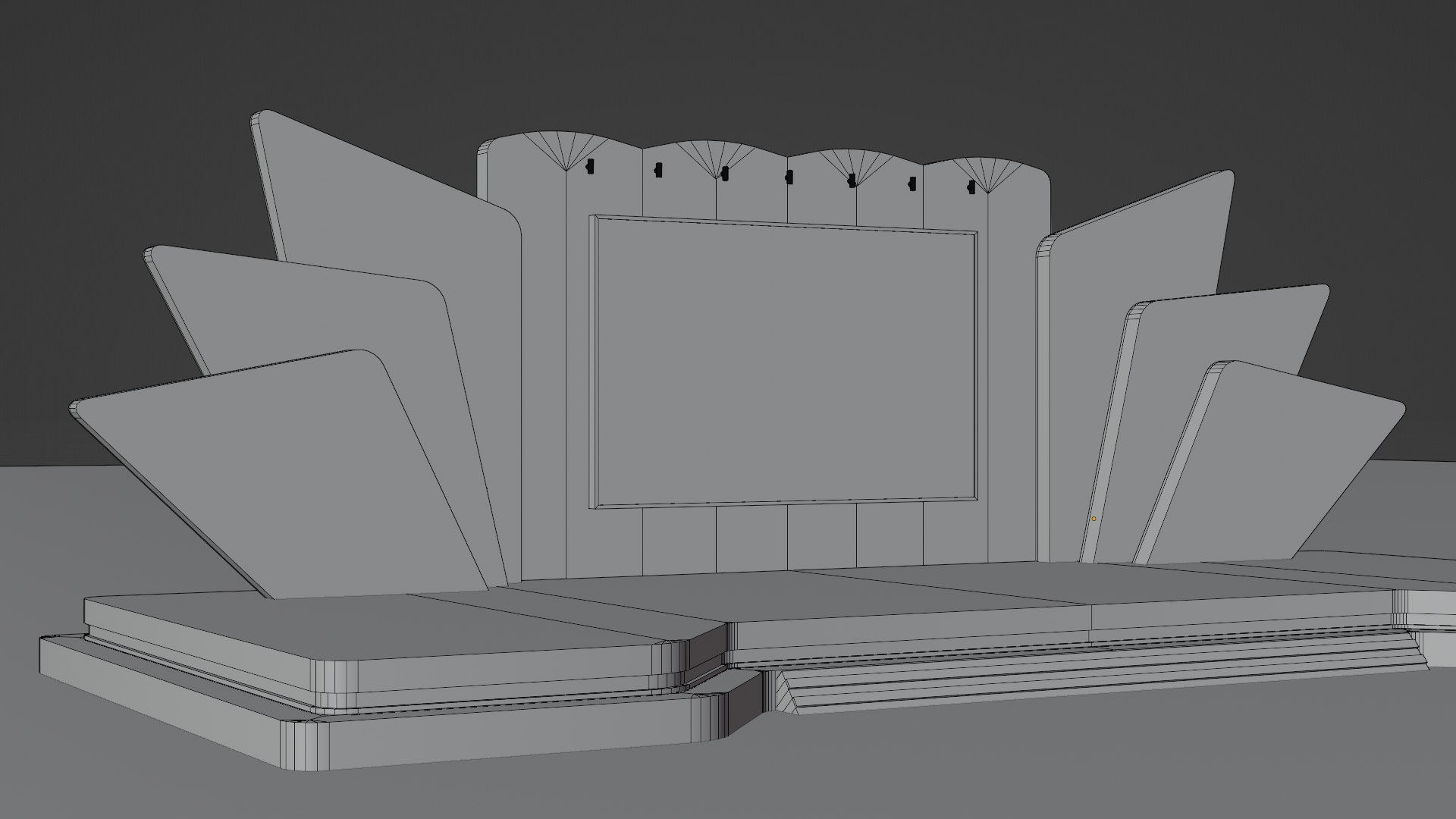 3D Entertainment Concert Or Corporate Event Stage With Light ...