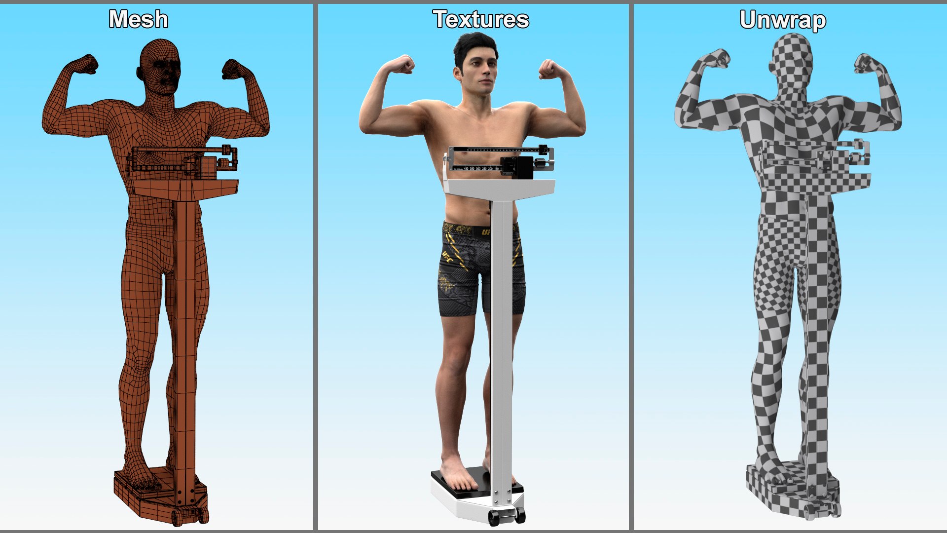 3D UFC MMA Fighter On Scale Fur - TurboSquid 2333984