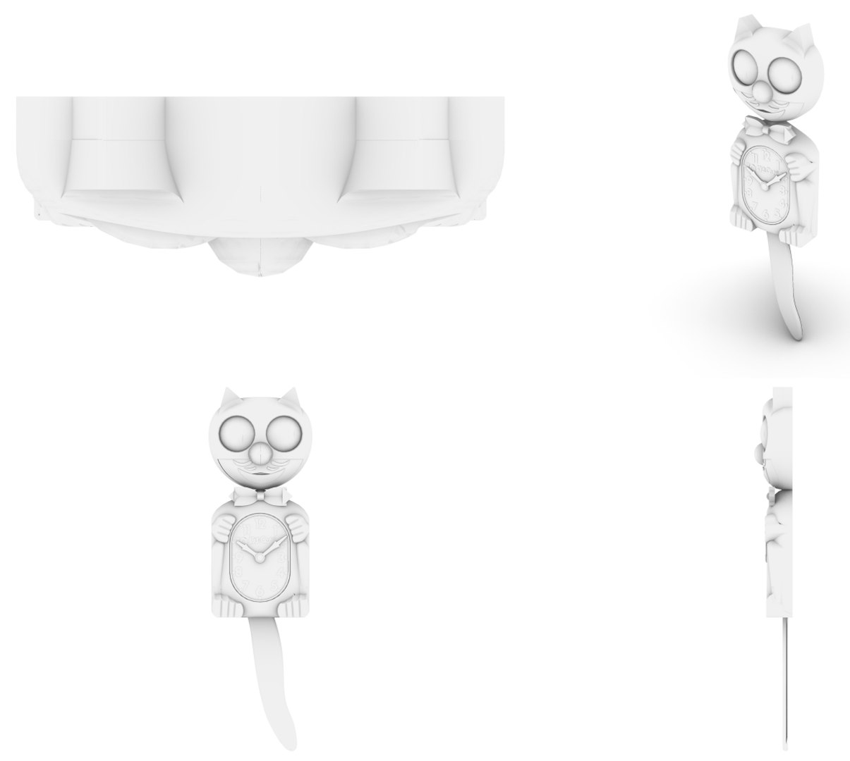 Kit Cat Clock Seen 3D Model - TurboSquid 1468121