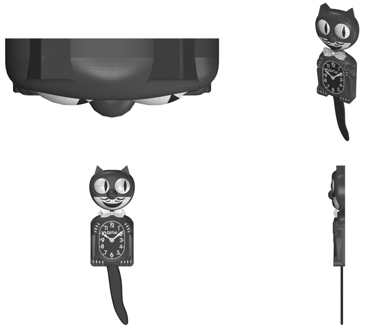 Kit Cat Clock Seen 3D Model - TurboSquid 1468121