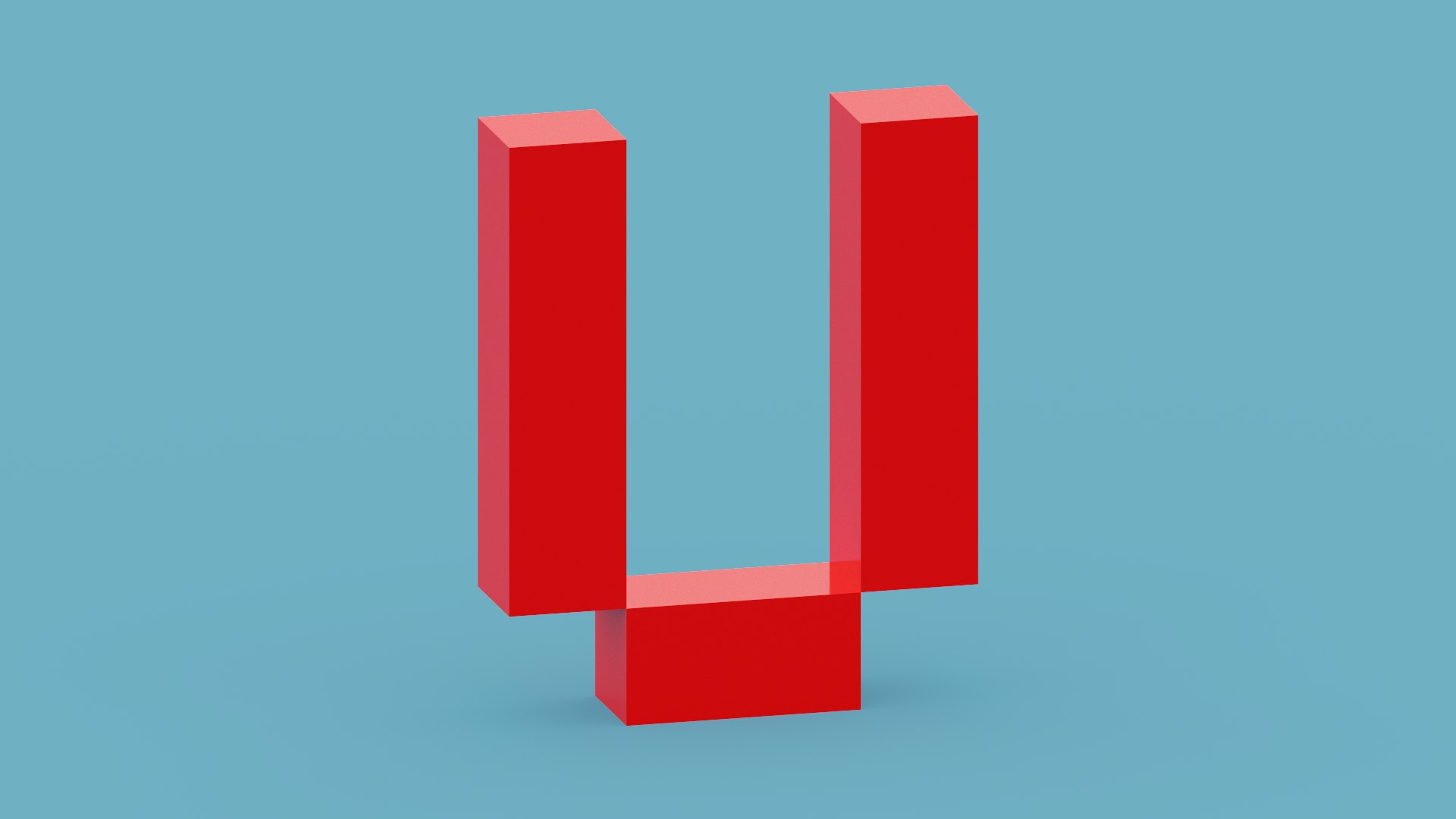 3D Pixel Letter U - TurboSquid 1981808