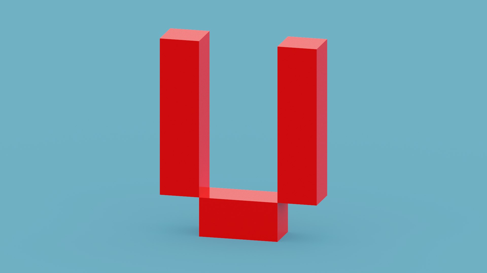 3D Pixel Letter U - TurboSquid 1981808