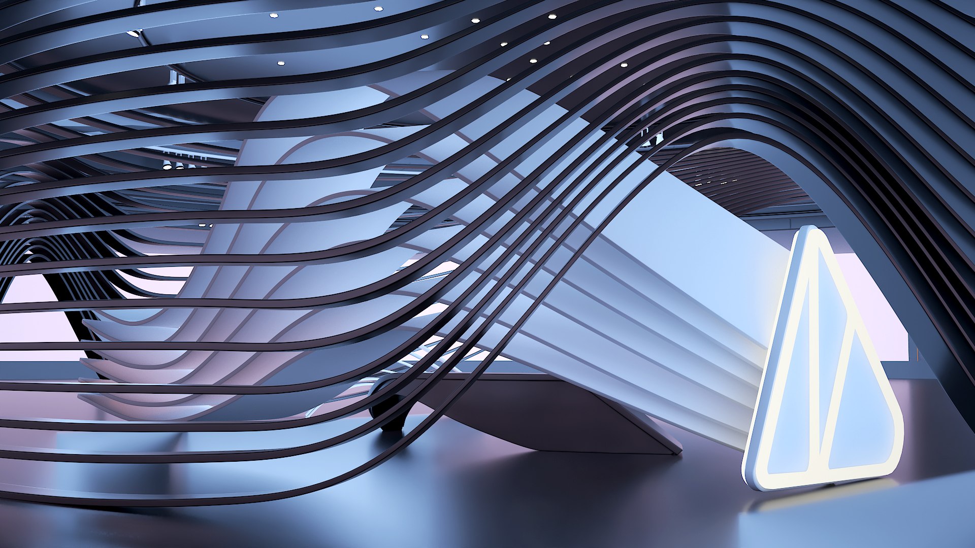 Futuristic Exhibition Stand I Model - TurboSquid 2225323