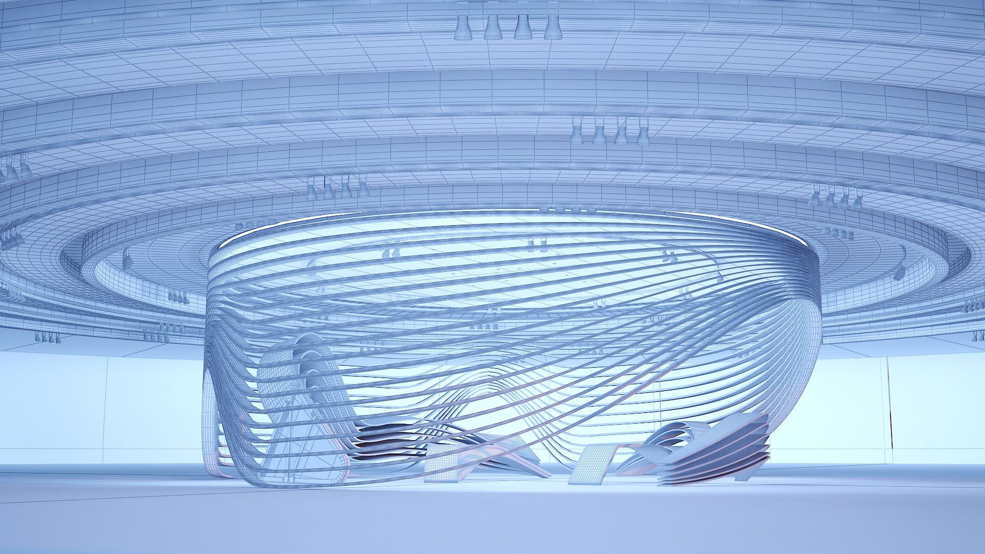 Futuristic Exhibition Stand I Model - TurboSquid 2225323