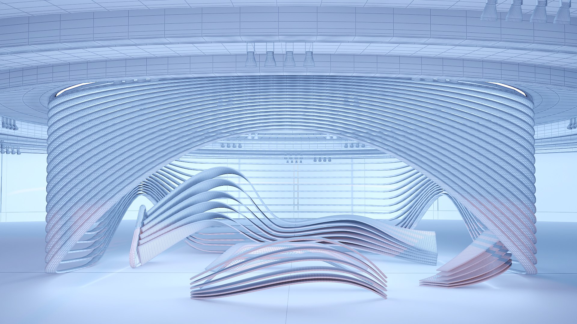 Futuristic Exhibition Stand I Model - TurboSquid 2225323