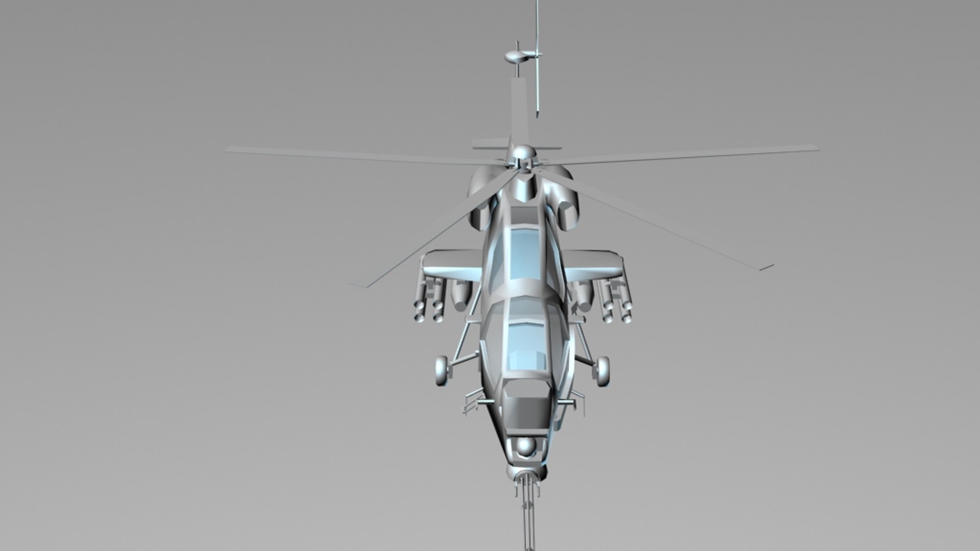 free helicopter military 3d model