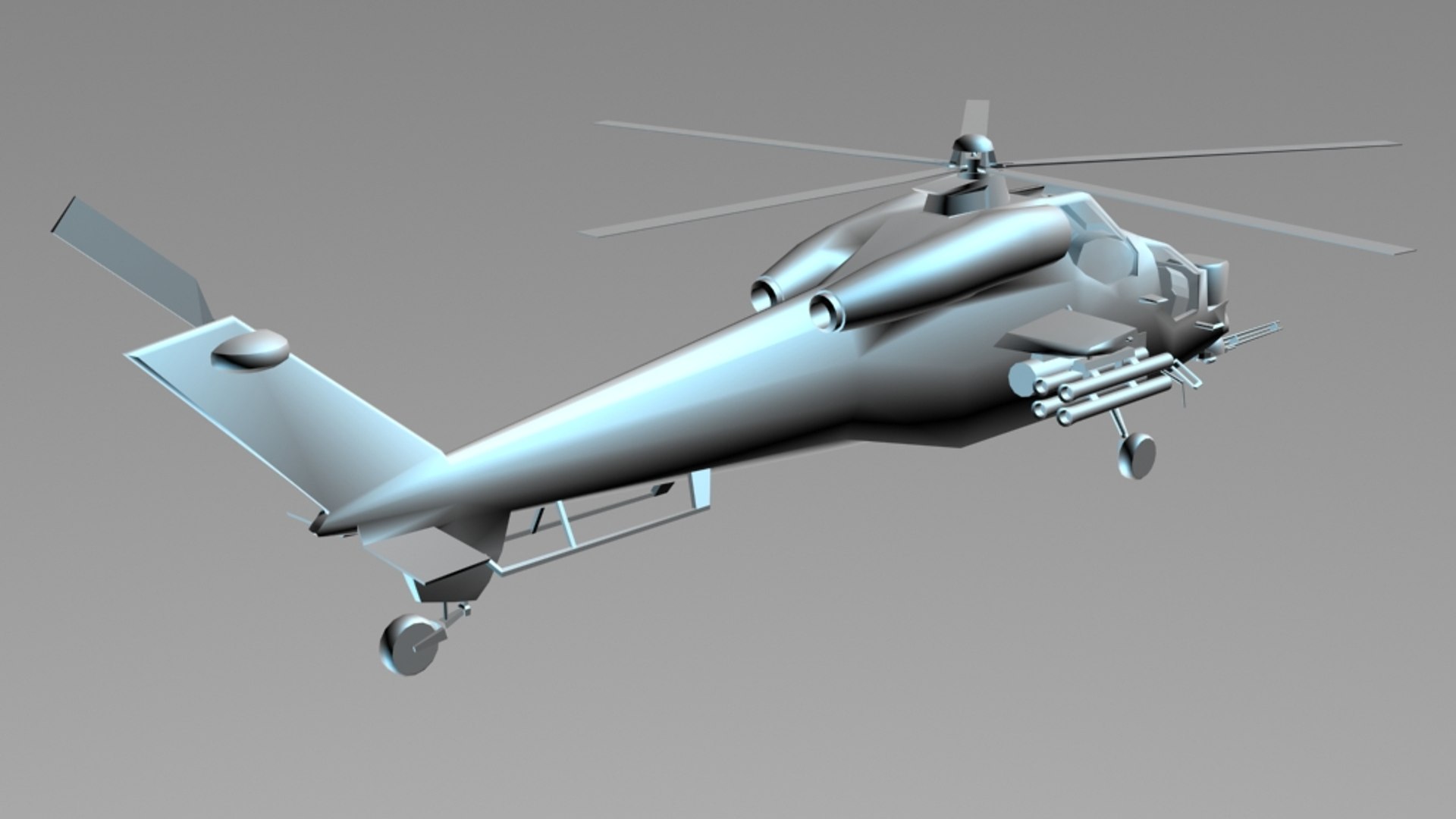 free helicopter military 3d model