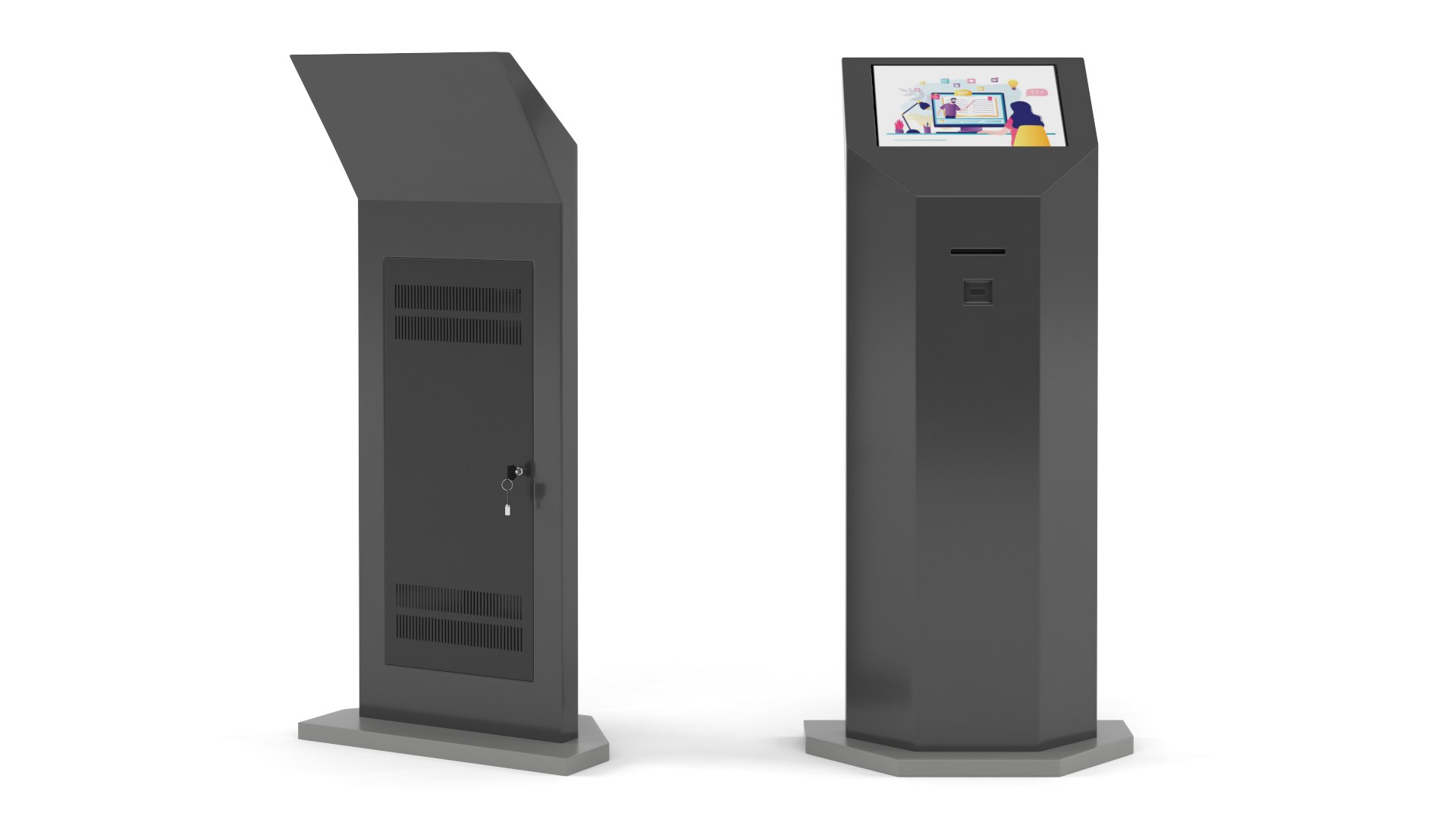 3D Electronic Kiosk - TurboSquid 2009145