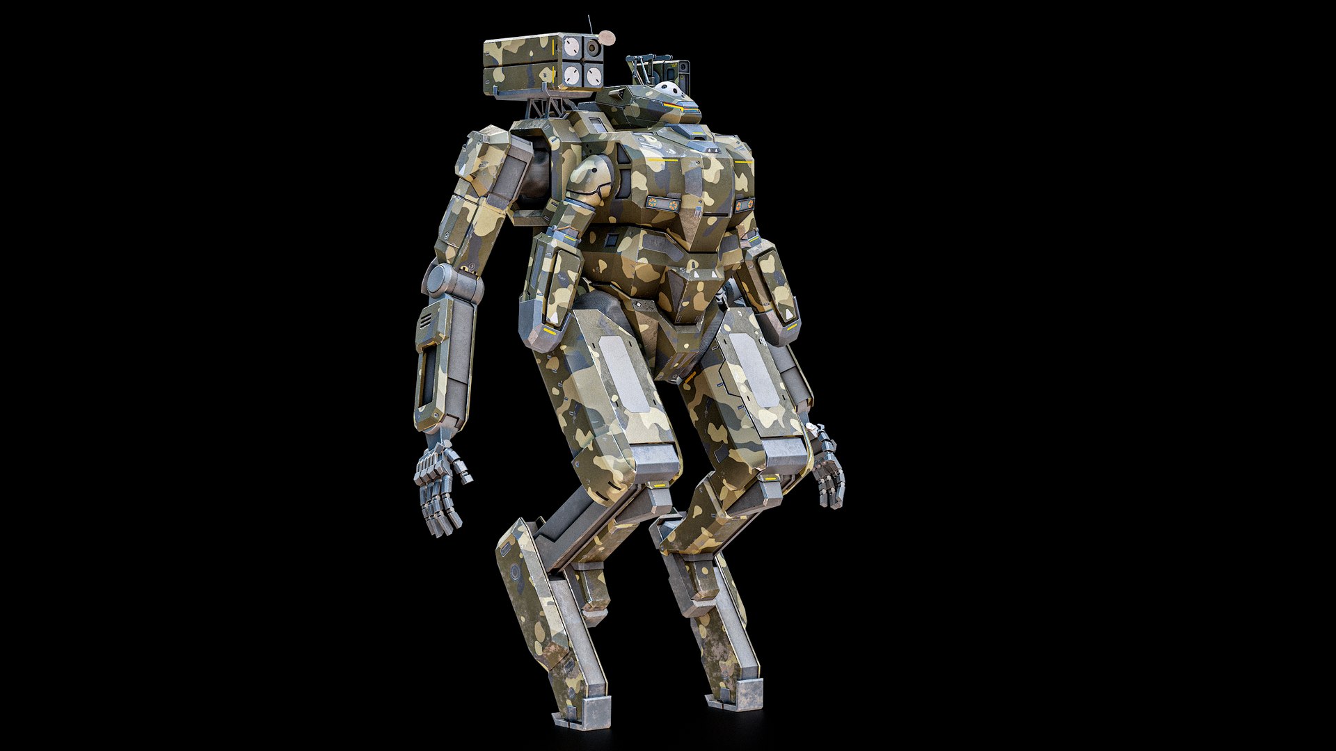 Sci-Fi Combat Mech Exoskeleton Suit - Forest PBR 3D - TurboSquid 2516169