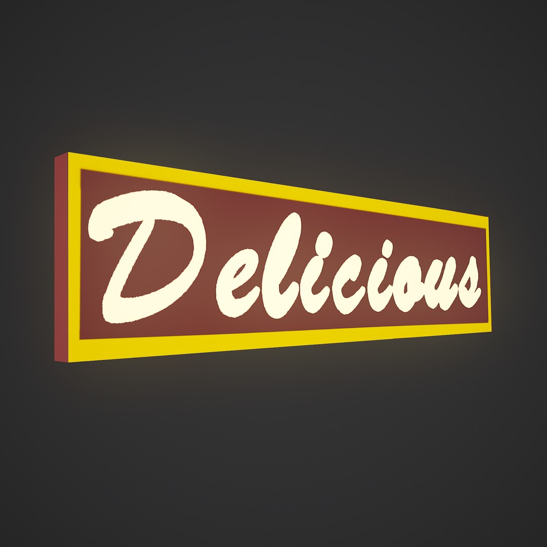 Sign delicious model - TurboSquid 1624862