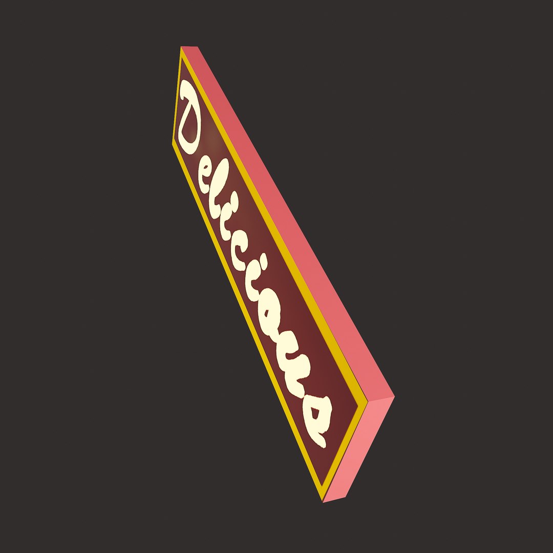 Sign delicious model - TurboSquid 1624862