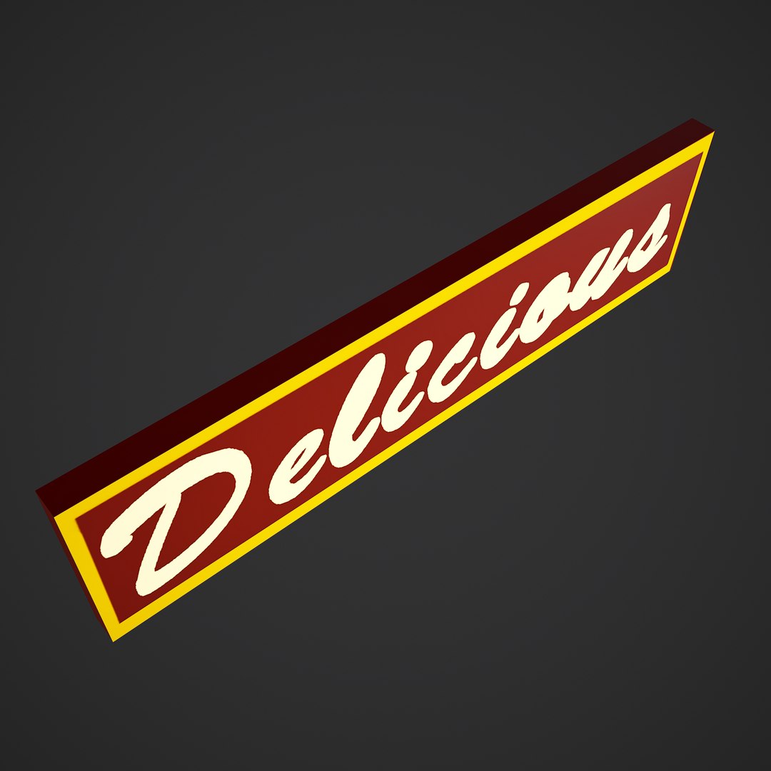 Sign delicious model - TurboSquid 1624862