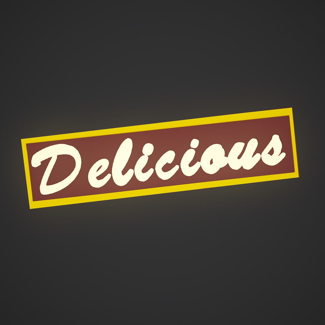 Sign delicious model - TurboSquid 1624862