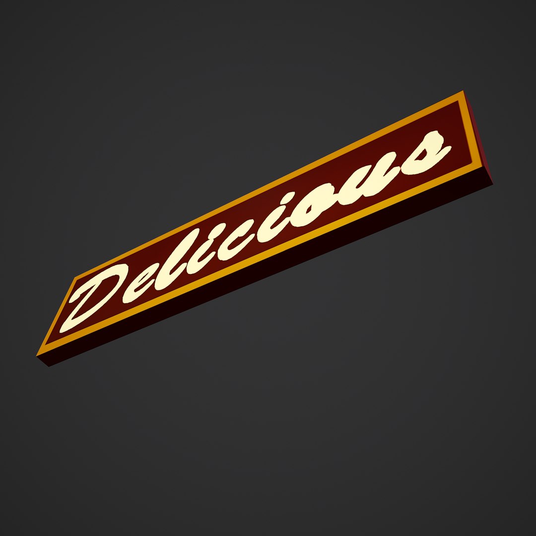 Sign delicious model - TurboSquid 1624862