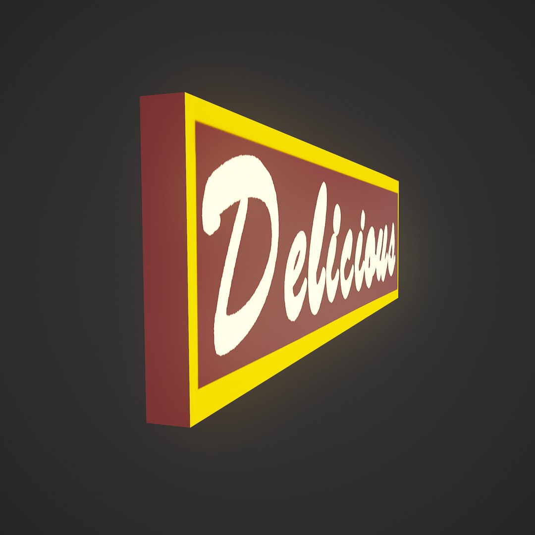 Sign delicious model - TurboSquid 1624862