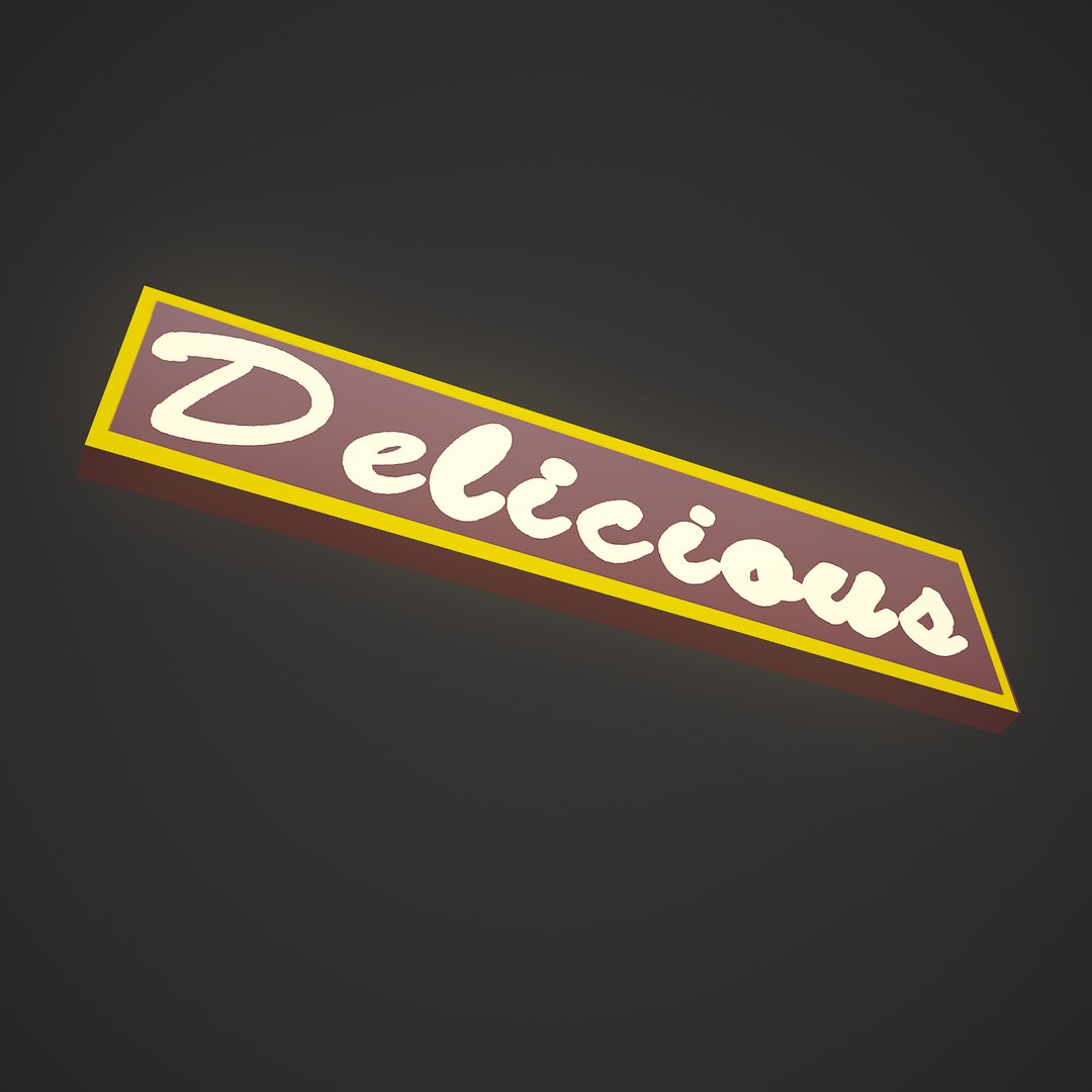 Sign delicious model - TurboSquid 1624862