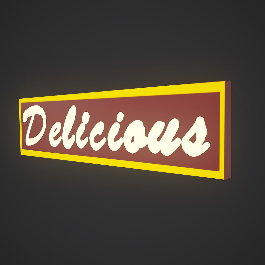 Sign delicious model - TurboSquid 1624862