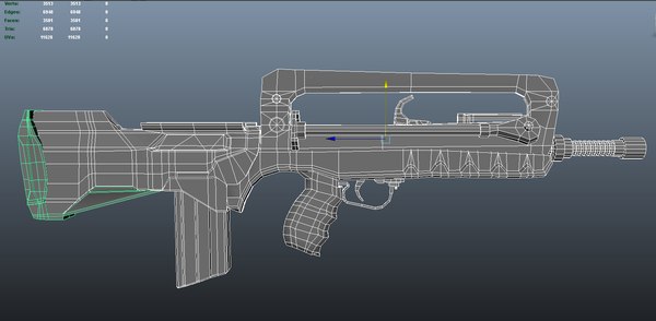 3d famas firearm weapon model