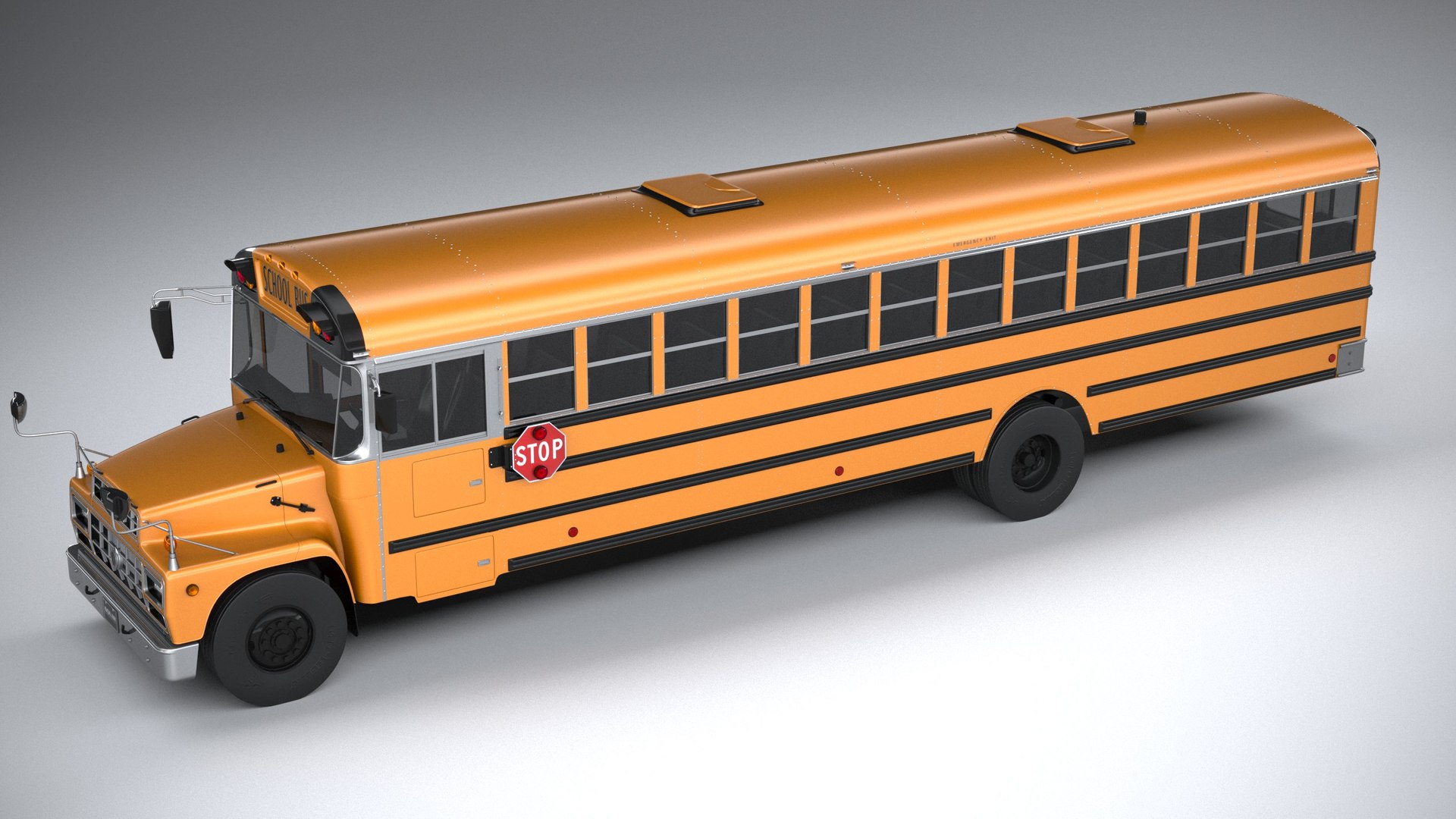 Generic SchoolBus 1980 3D Model - TurboSquid 1787902