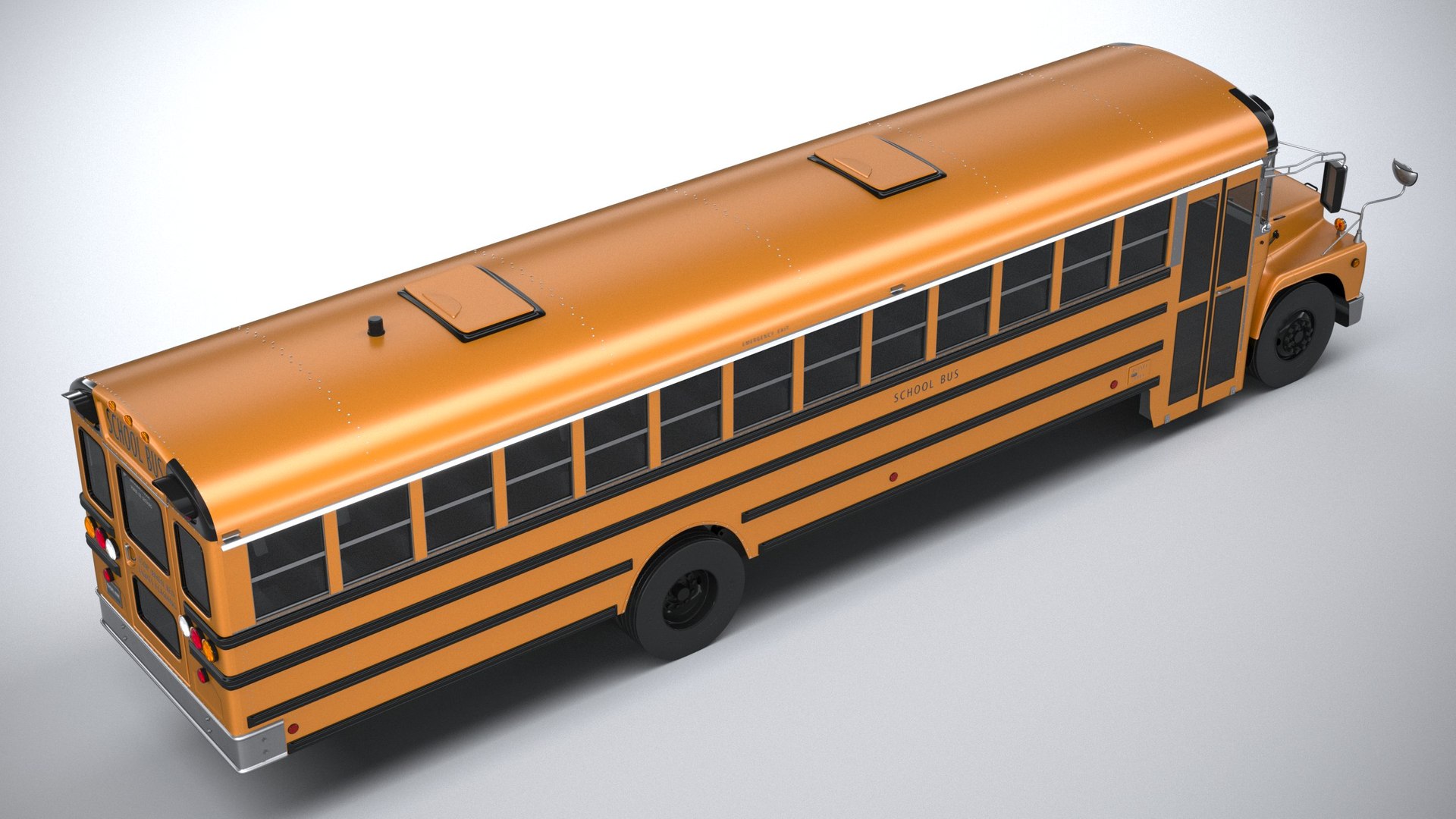 Generic SchoolBus 1980 3D Model - TurboSquid 1787902