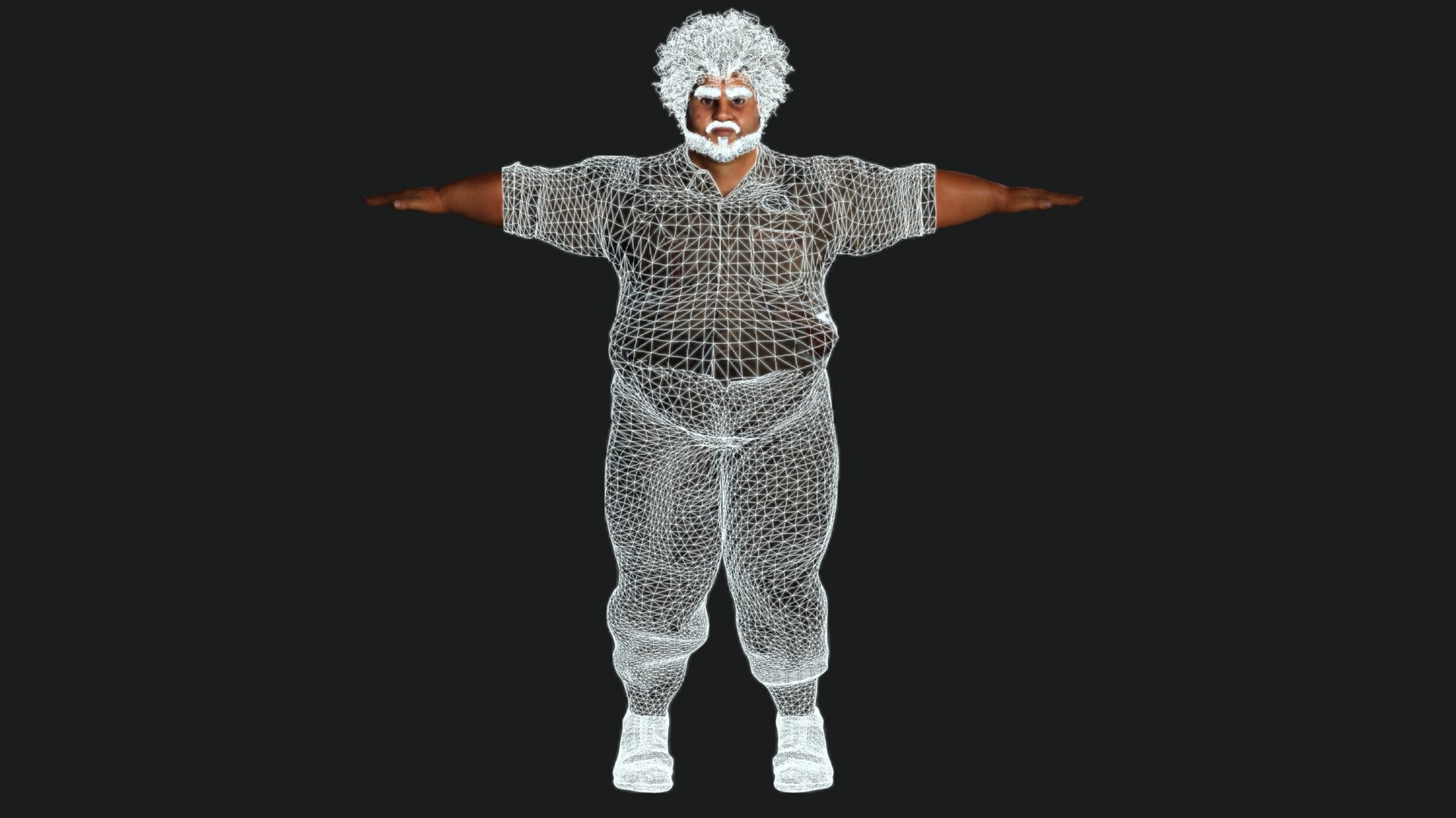 AAA 3D FAT BLACK MAN SURVIVOR Or HOMELESS - REALISTIC CHARACTER 3D ...