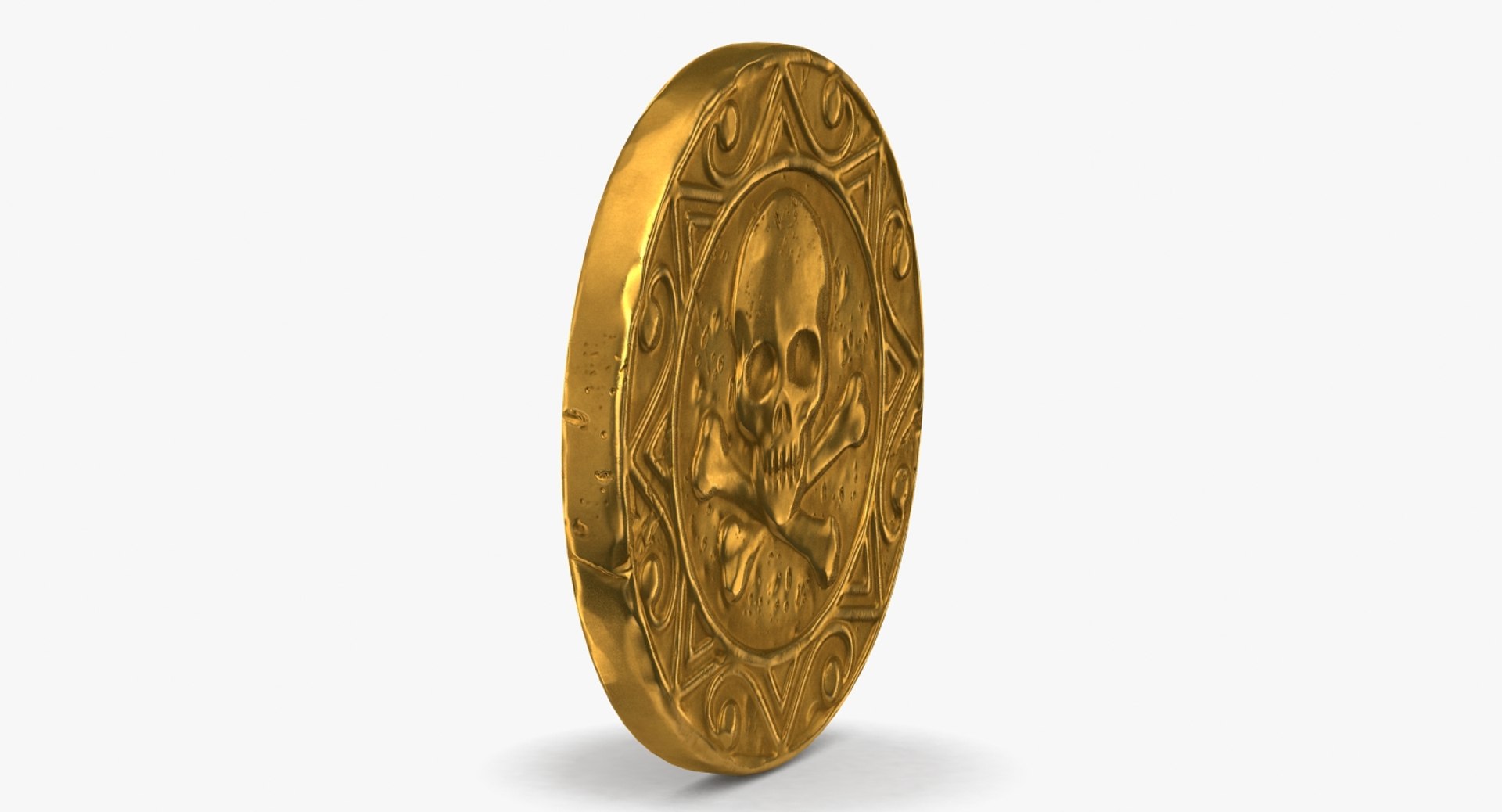 Skull coin 3D model - TurboSquid 1331000