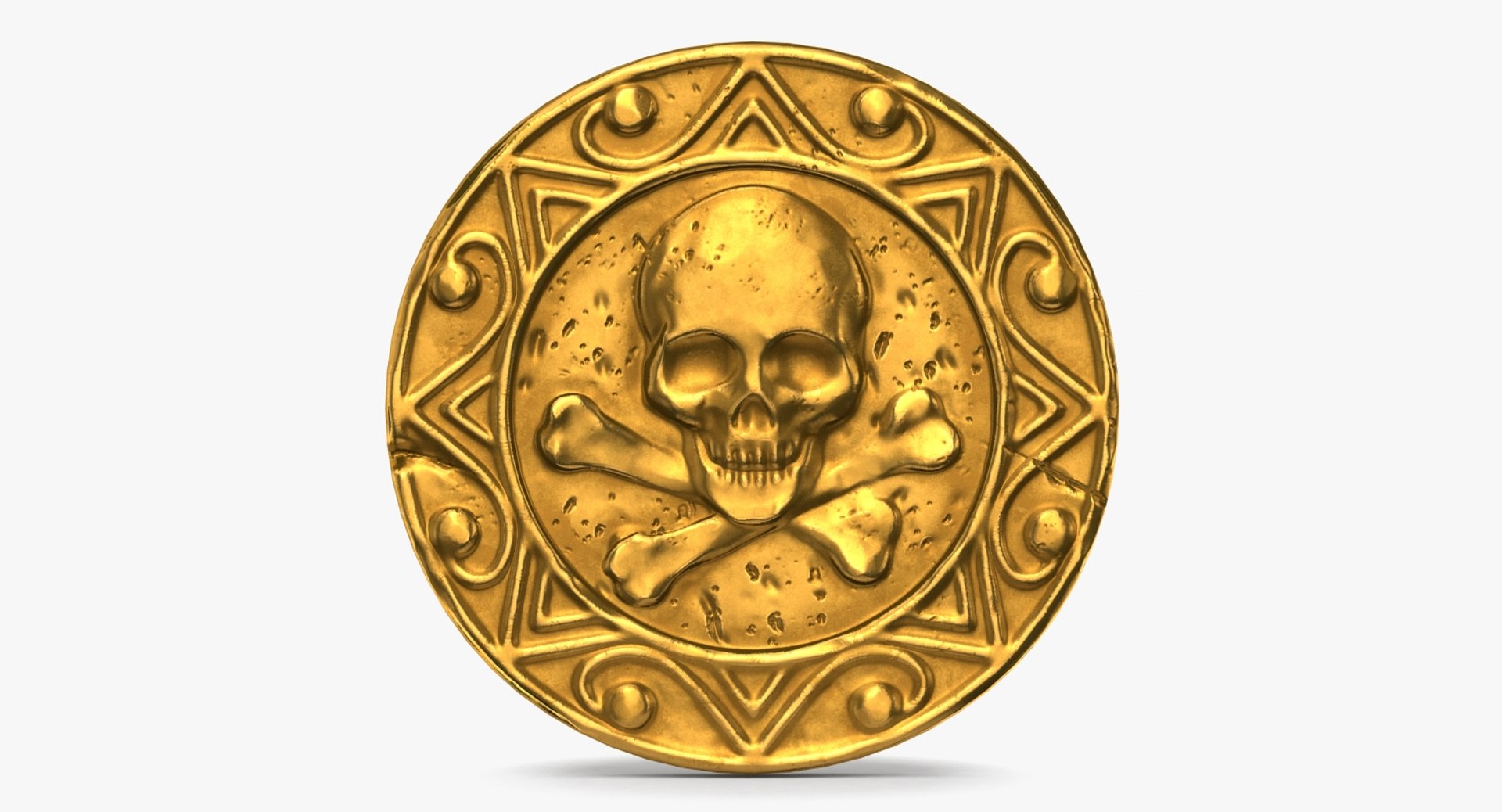 Skull coin 3D model - TurboSquid 1331000