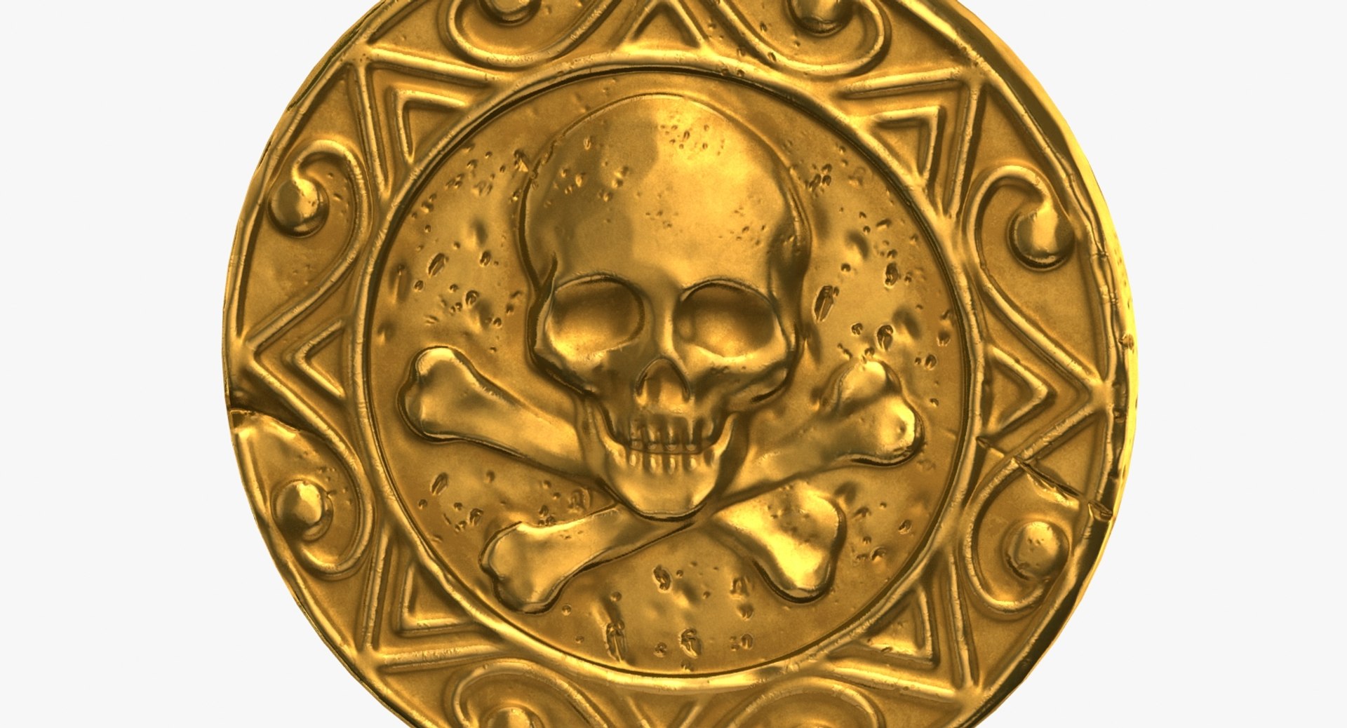 Skull coin 3D model - TurboSquid 1331000