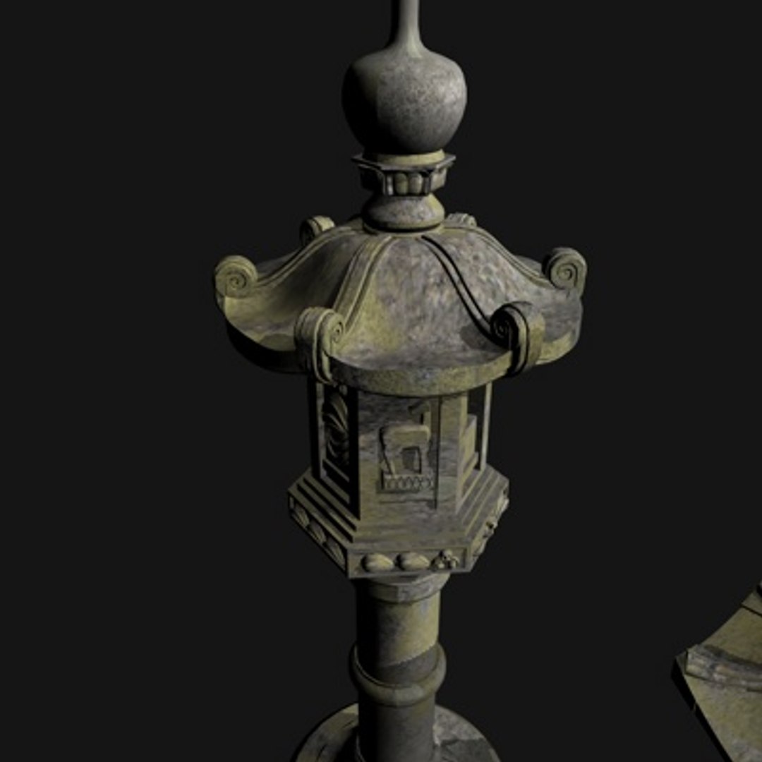 3d Model Of Japanese 3 Latern Lamp