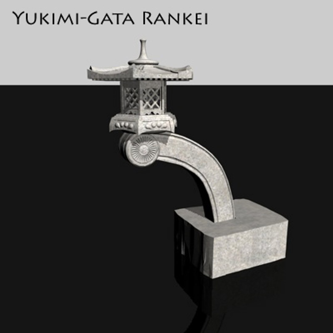 3d Model Of Japanese 3 Latern Lamp