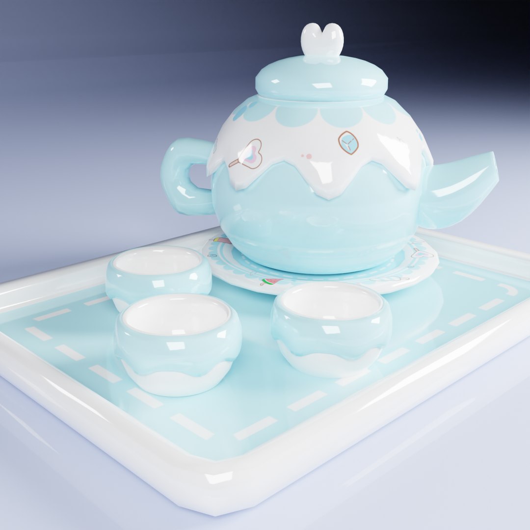 3D Tea Set Model - TurboSquid 2272819