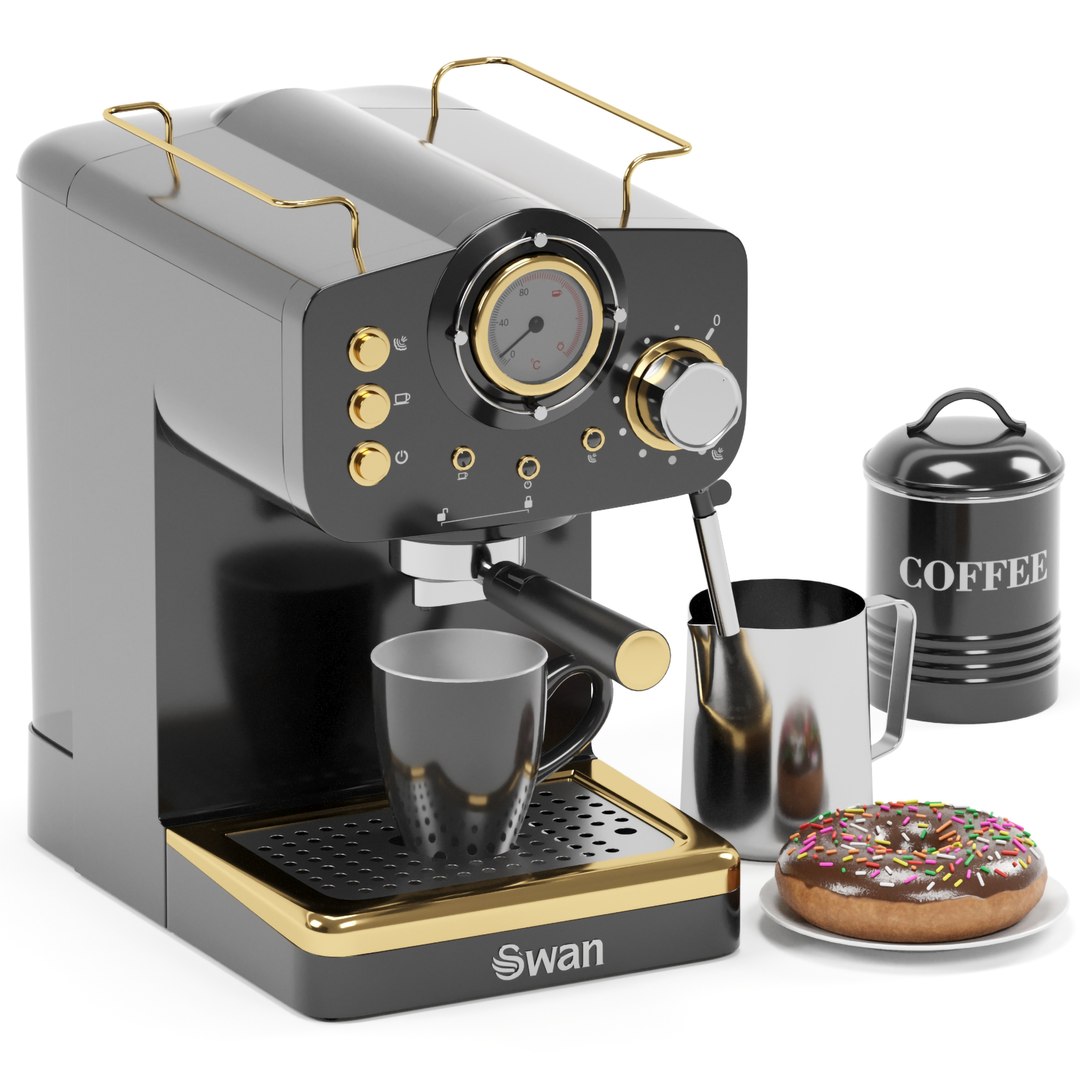 SWAN Espresso Coffee Machine 3D Model - TurboSquid 2197282