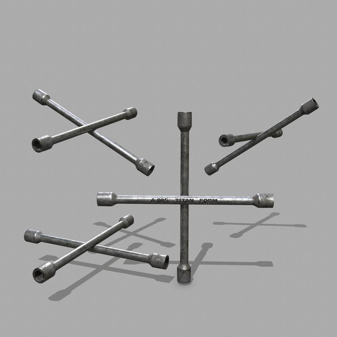 Lug wrench 3D model - TurboSquid 1526527