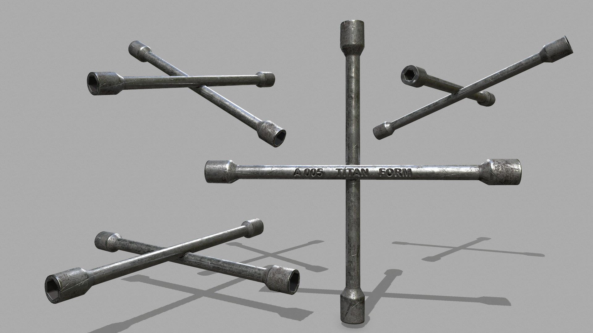 Lug wrench 3D model - TurboSquid 1526527