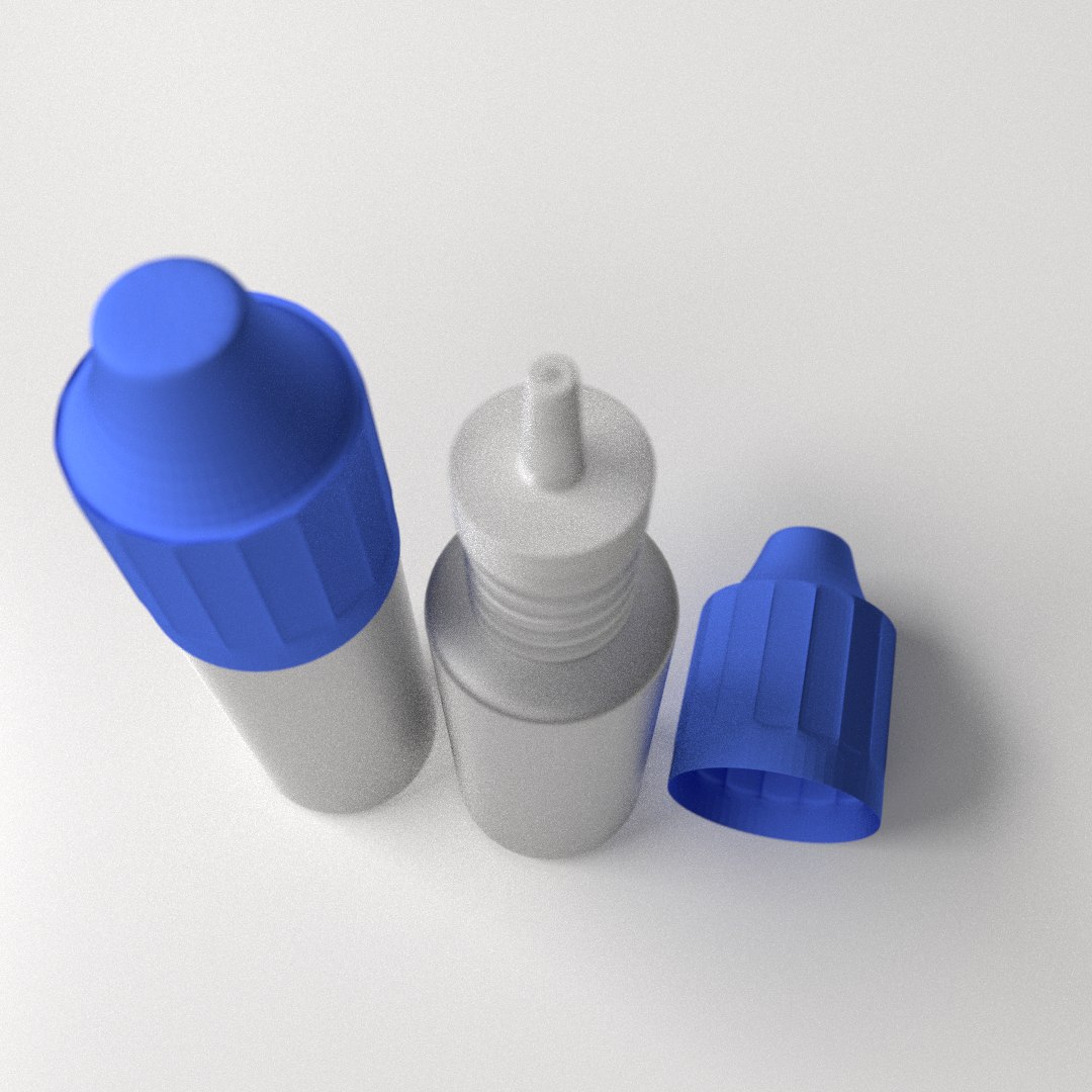 3ds Max E-liquid Bottles