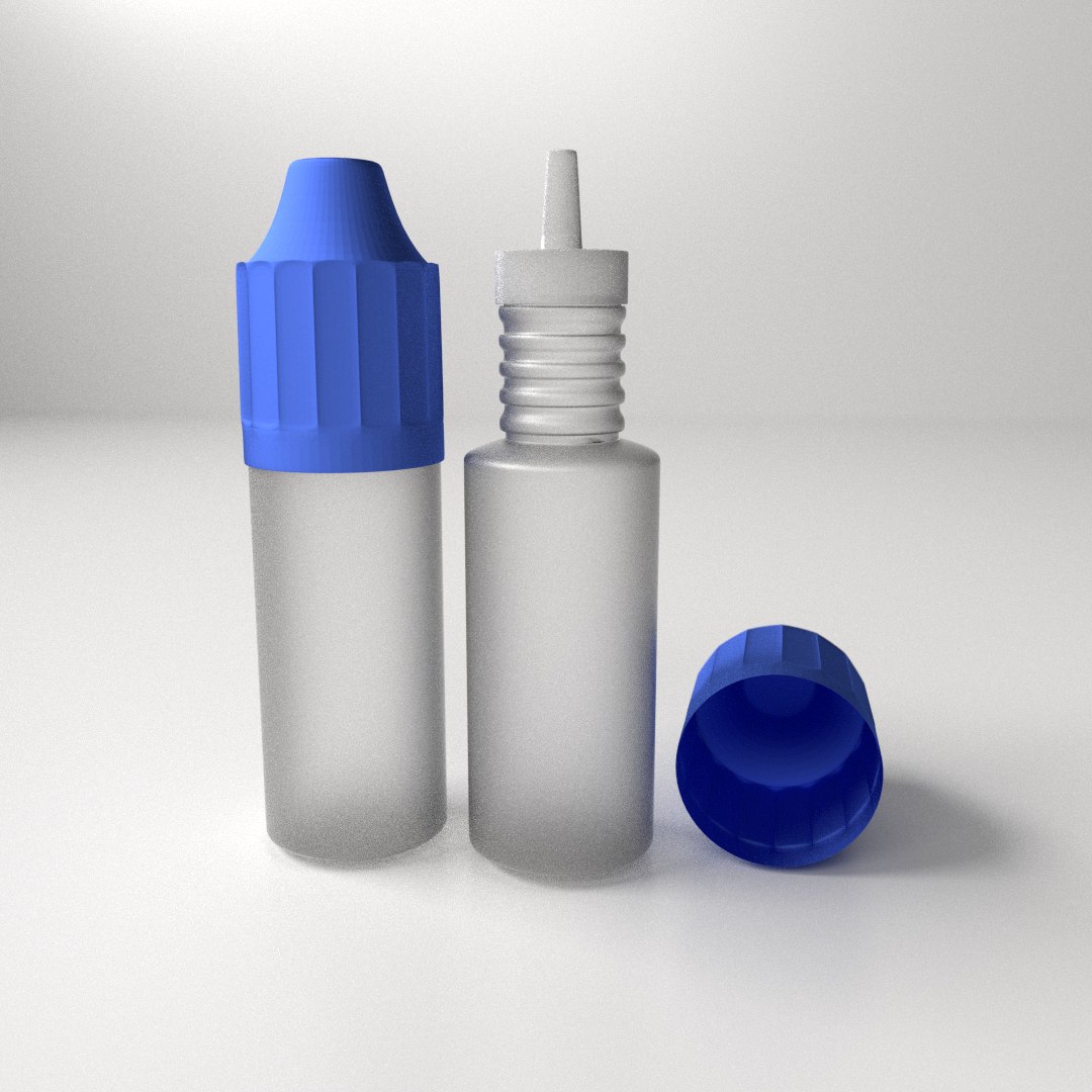3ds Max E-liquid Bottles