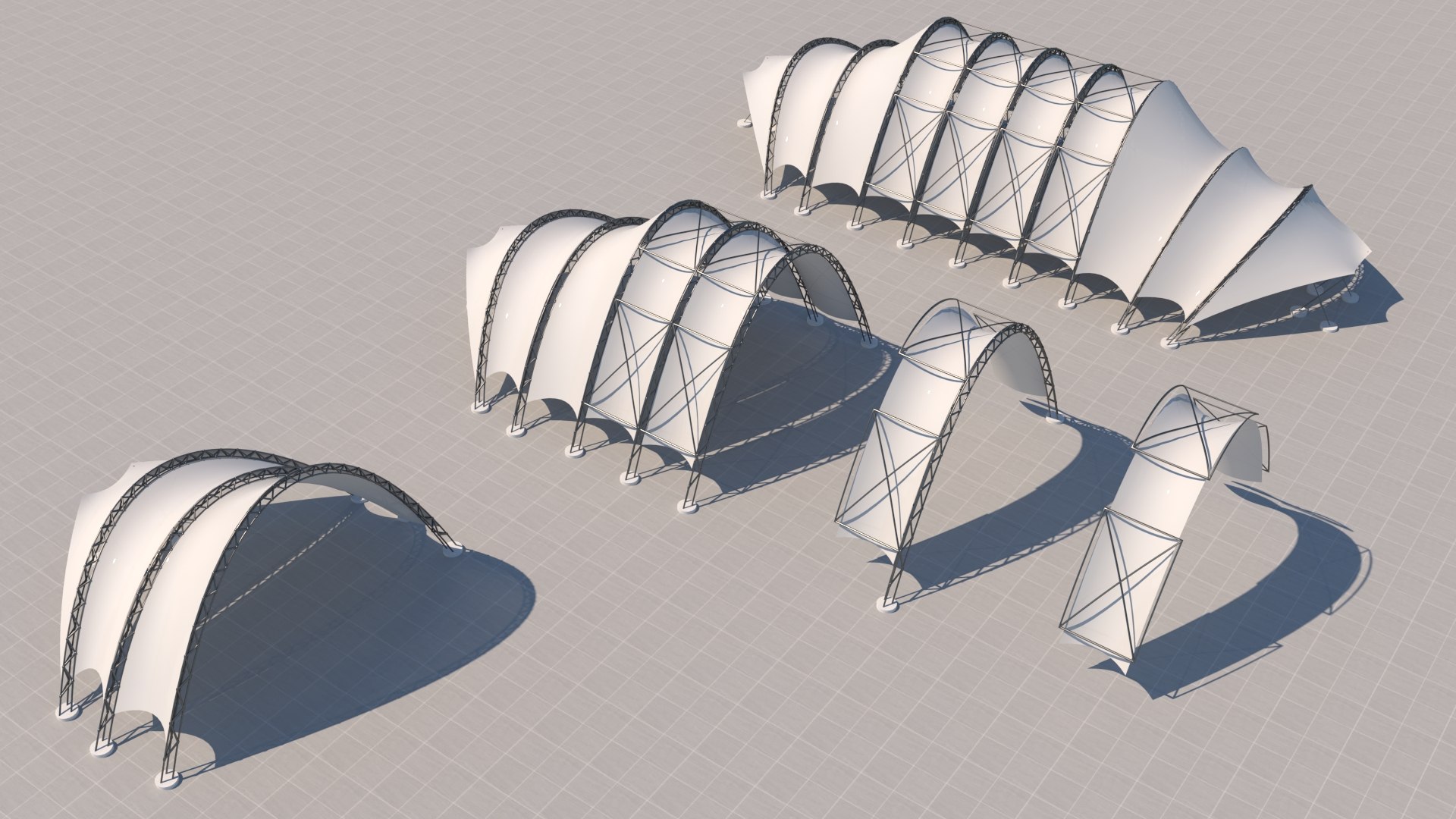 3D Model Tensile Steel Structure 3-parts - TurboSquid 1767856
