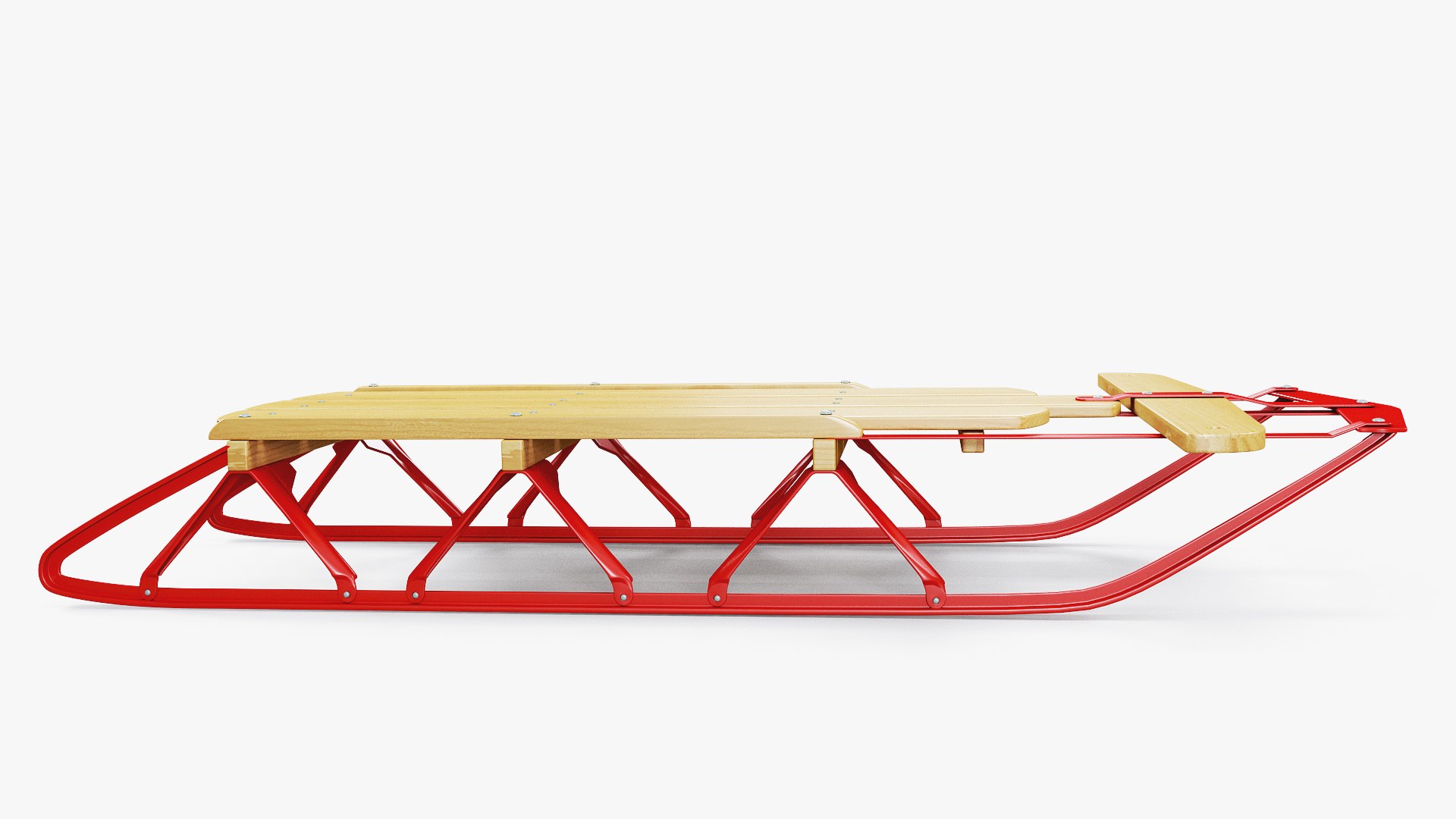 Wooden Snow Sled Model - TurboSquid 1651640