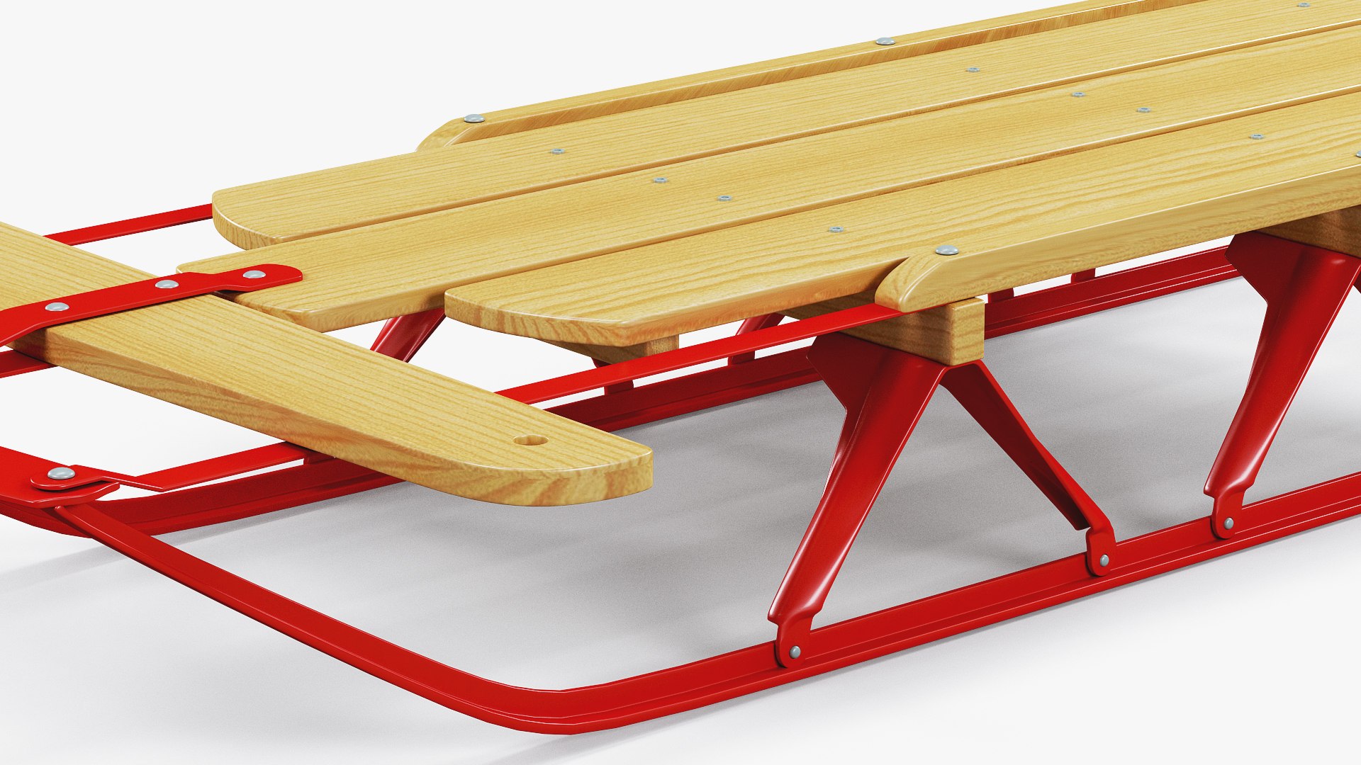 Wooden Snow Sled Model - TurboSquid 1651640