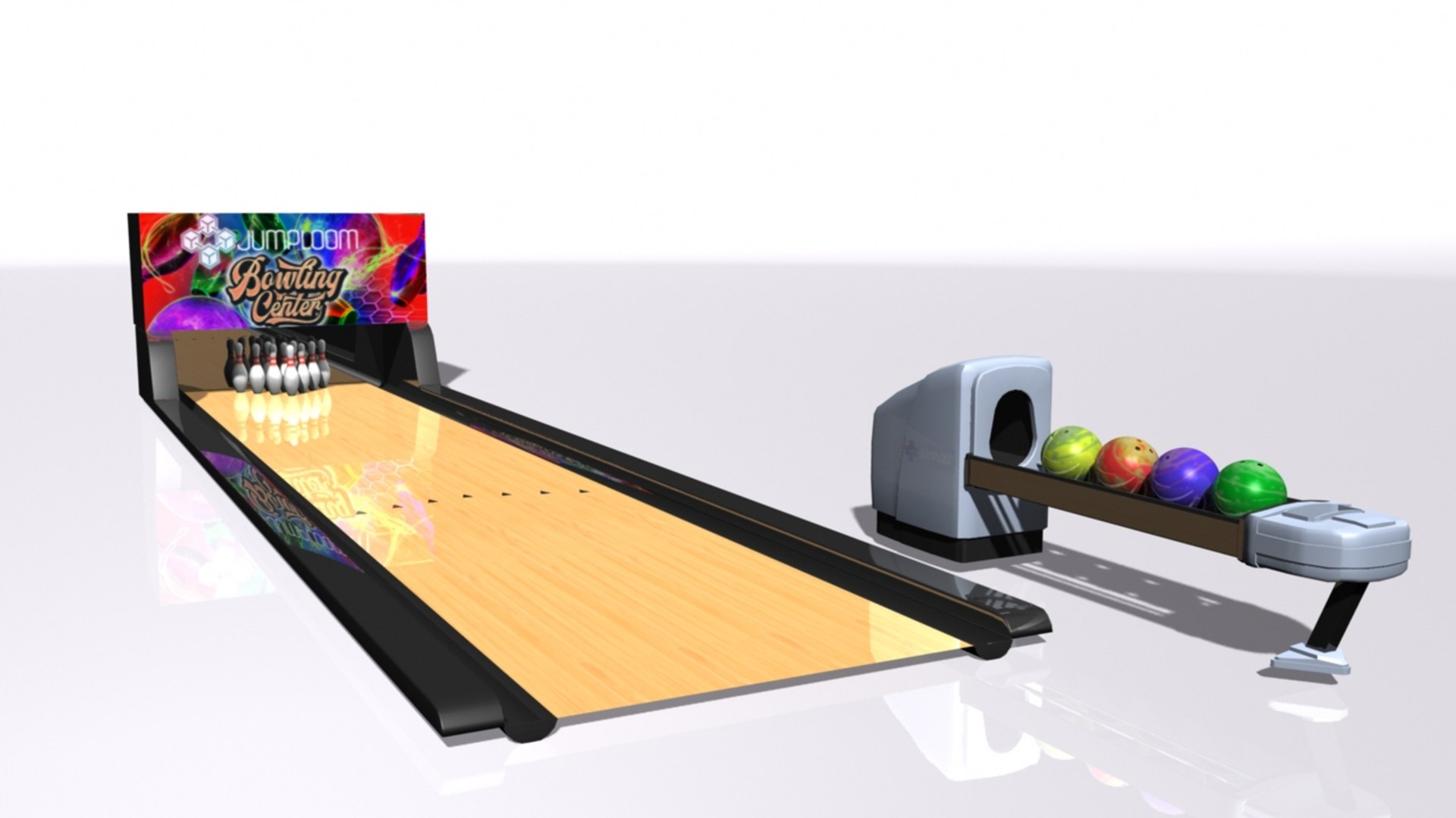 Bowling Lane 3D Model - TurboSquid 1401672