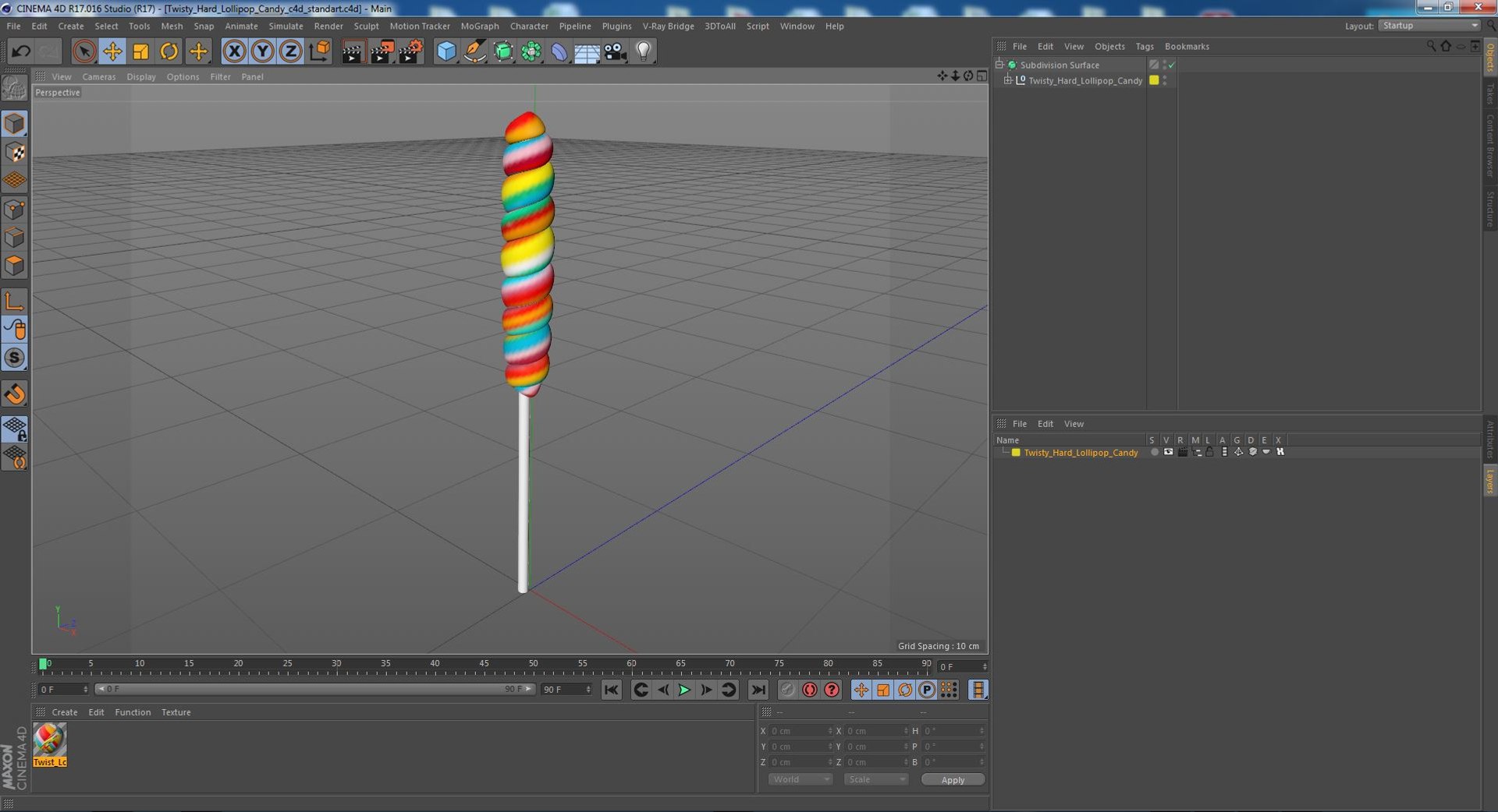Twisty Hard Lollipop Candy model - TurboSquid 1815151