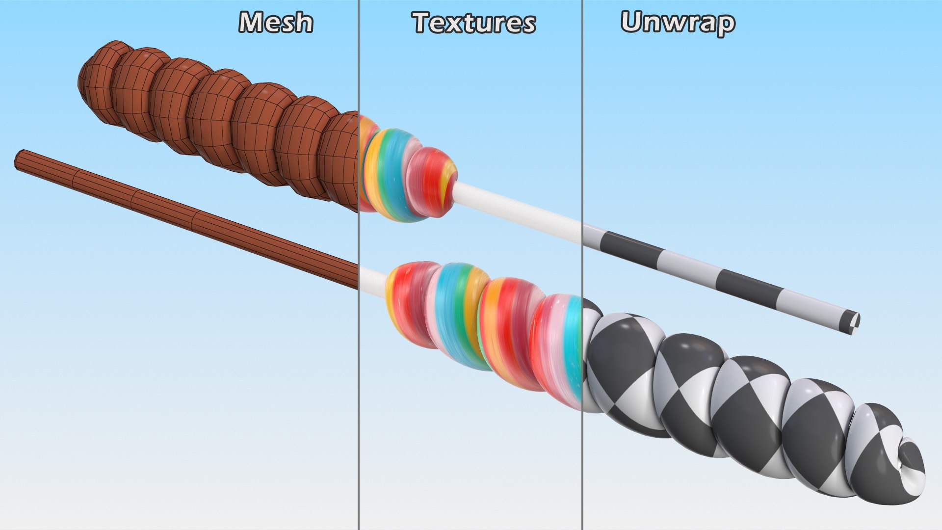 Twisty Hard Lollipop Candy Model - TurboSquid 1815151