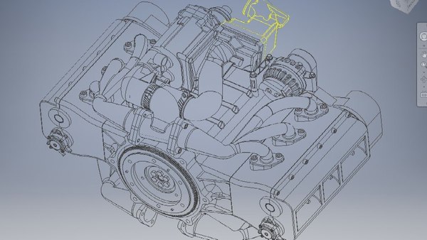 3D boxer engine 6 cylinder model - TurboSquid 1655356